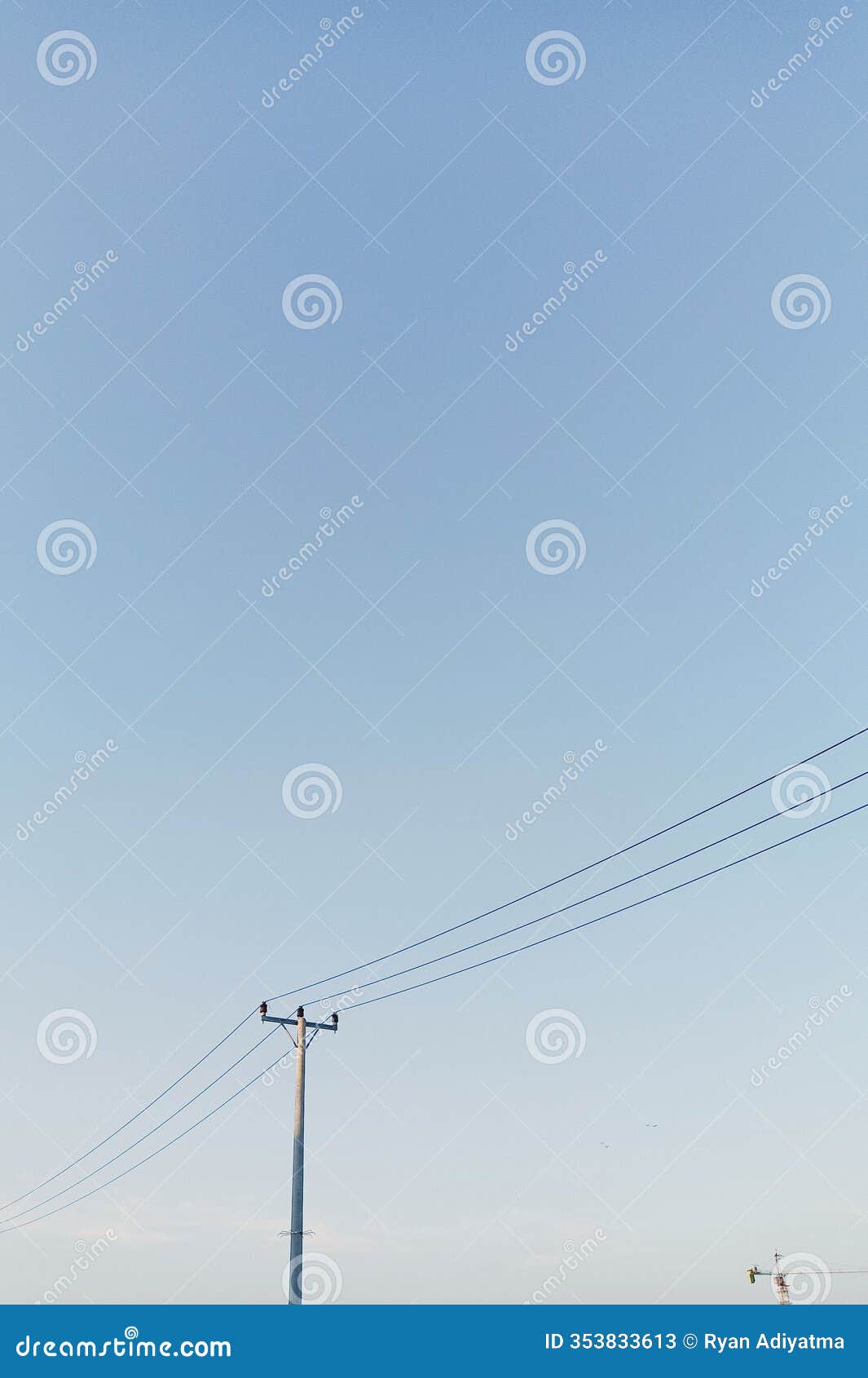 Electric Poles with Stretched Cables Create an Impression that ...