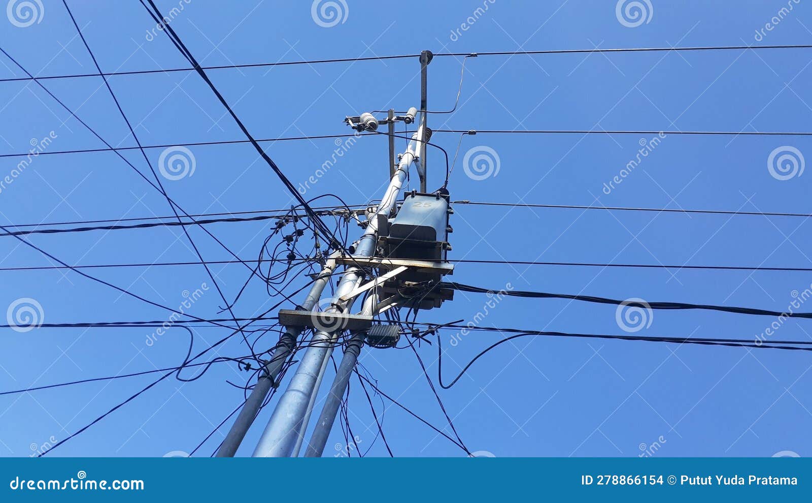 Transformers Poles And Insulators At A Power Electrical Sub Station ...
