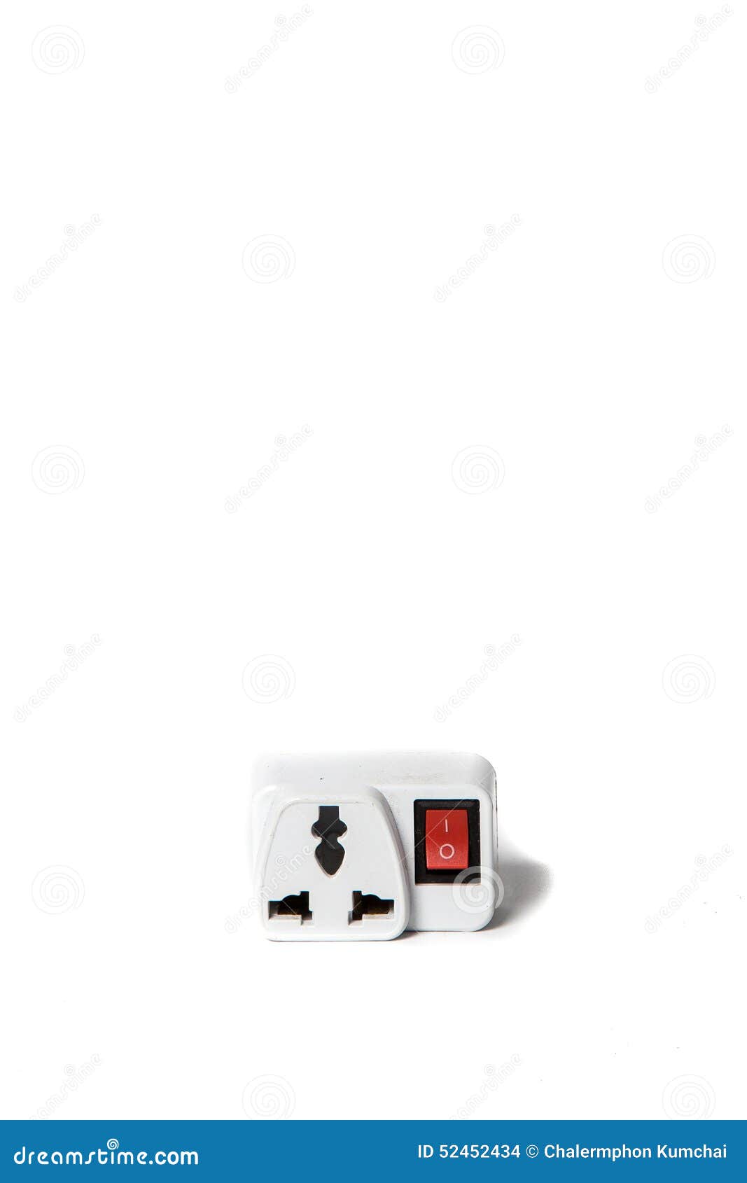 Electric Portable and Adapter Socket Isolated on White Backgroun Stock ...