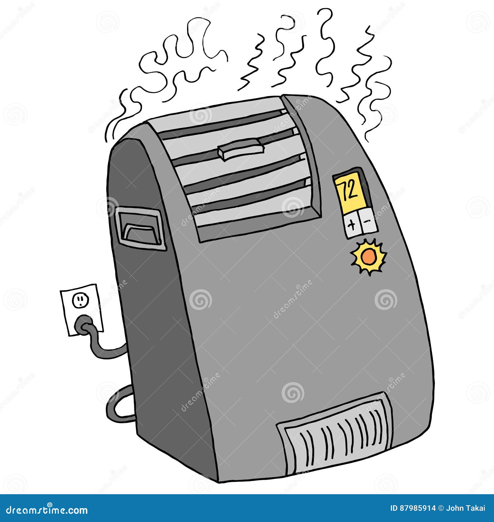 Electric Portable Space Heater Vector Illustration | CartoonDealer.com ...