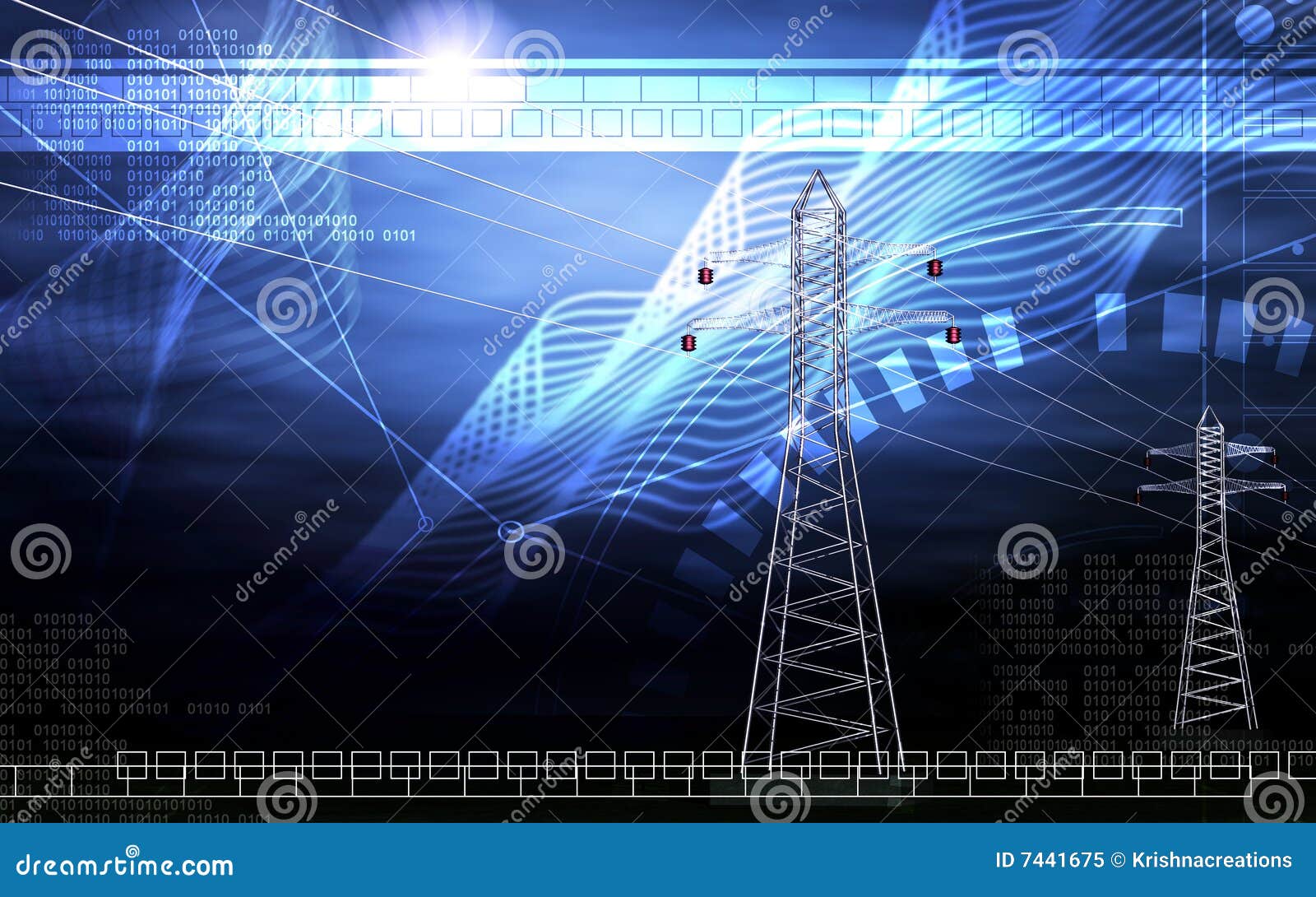 Electric post stock illustration. Illustration of lines - 7441675