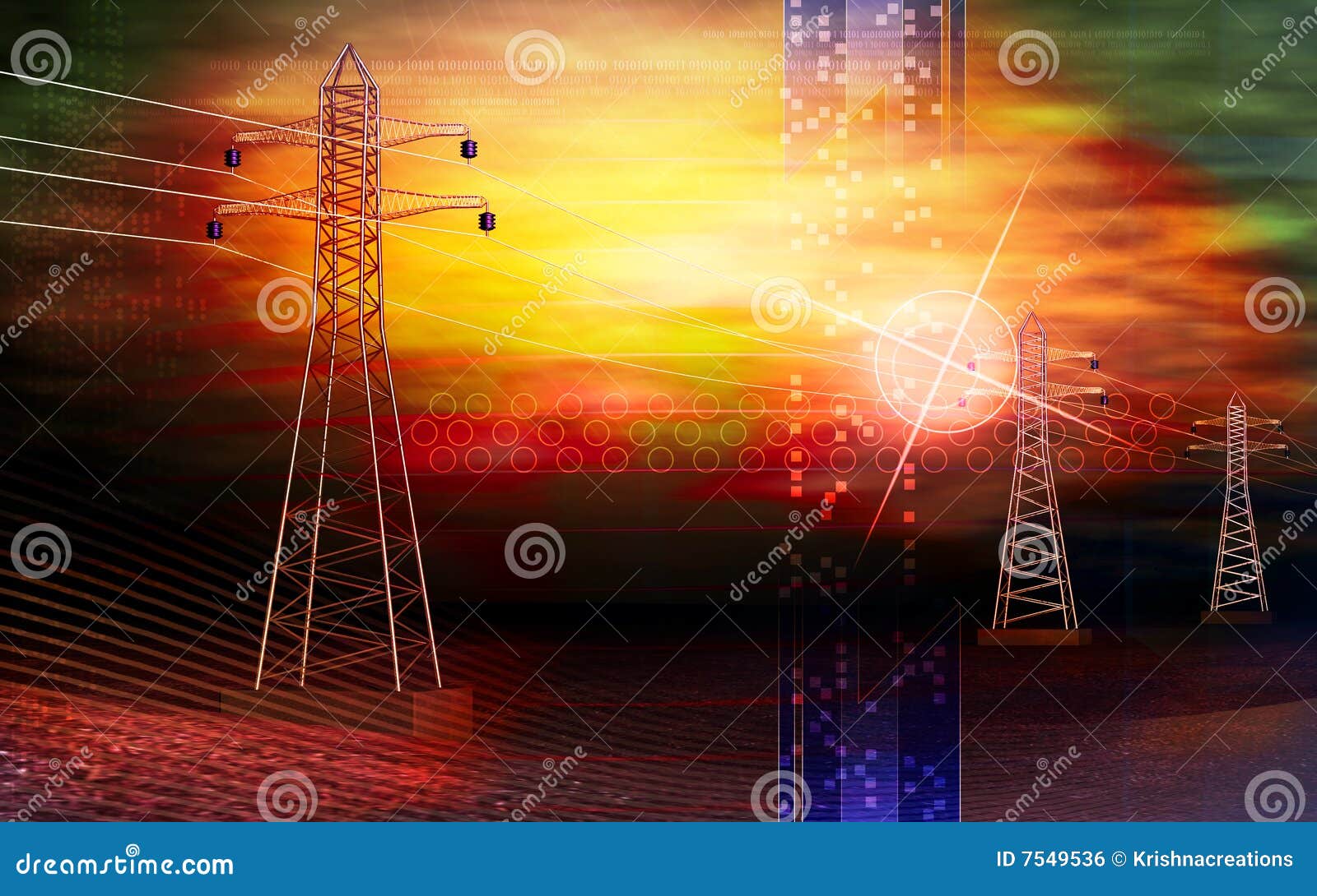 Electric post stock illustration. Illustration of graphic - 7549536