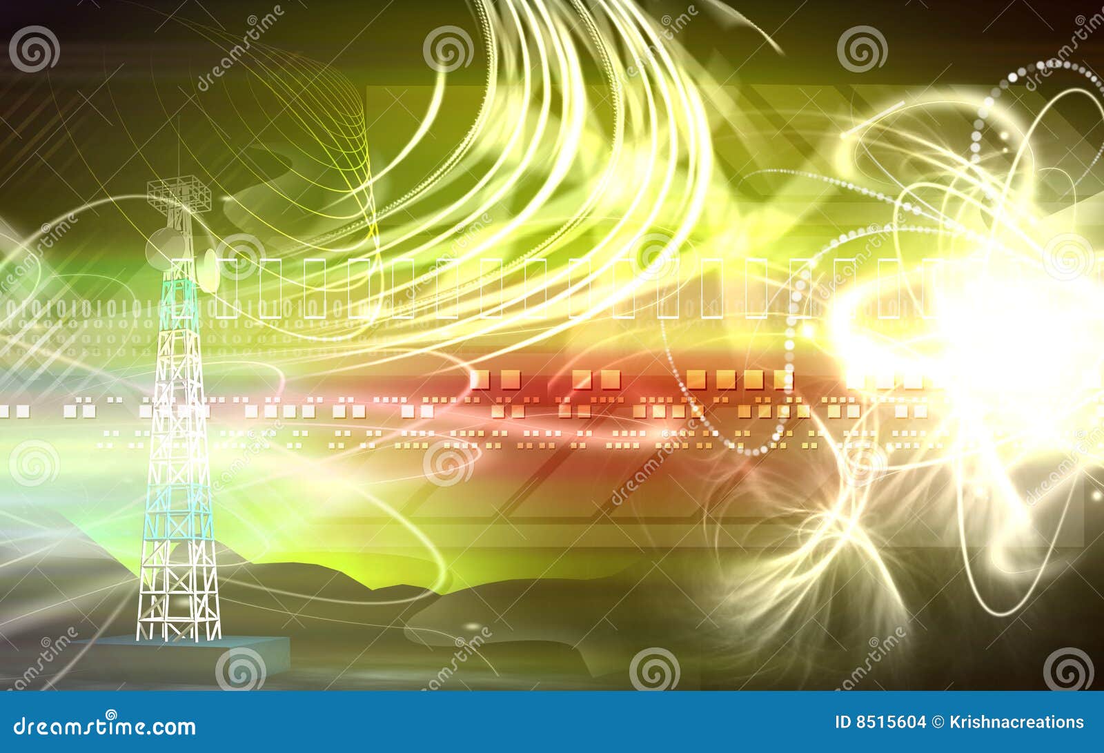 Electric Post,high Voltage Equipment Background Cartoon Vector ...