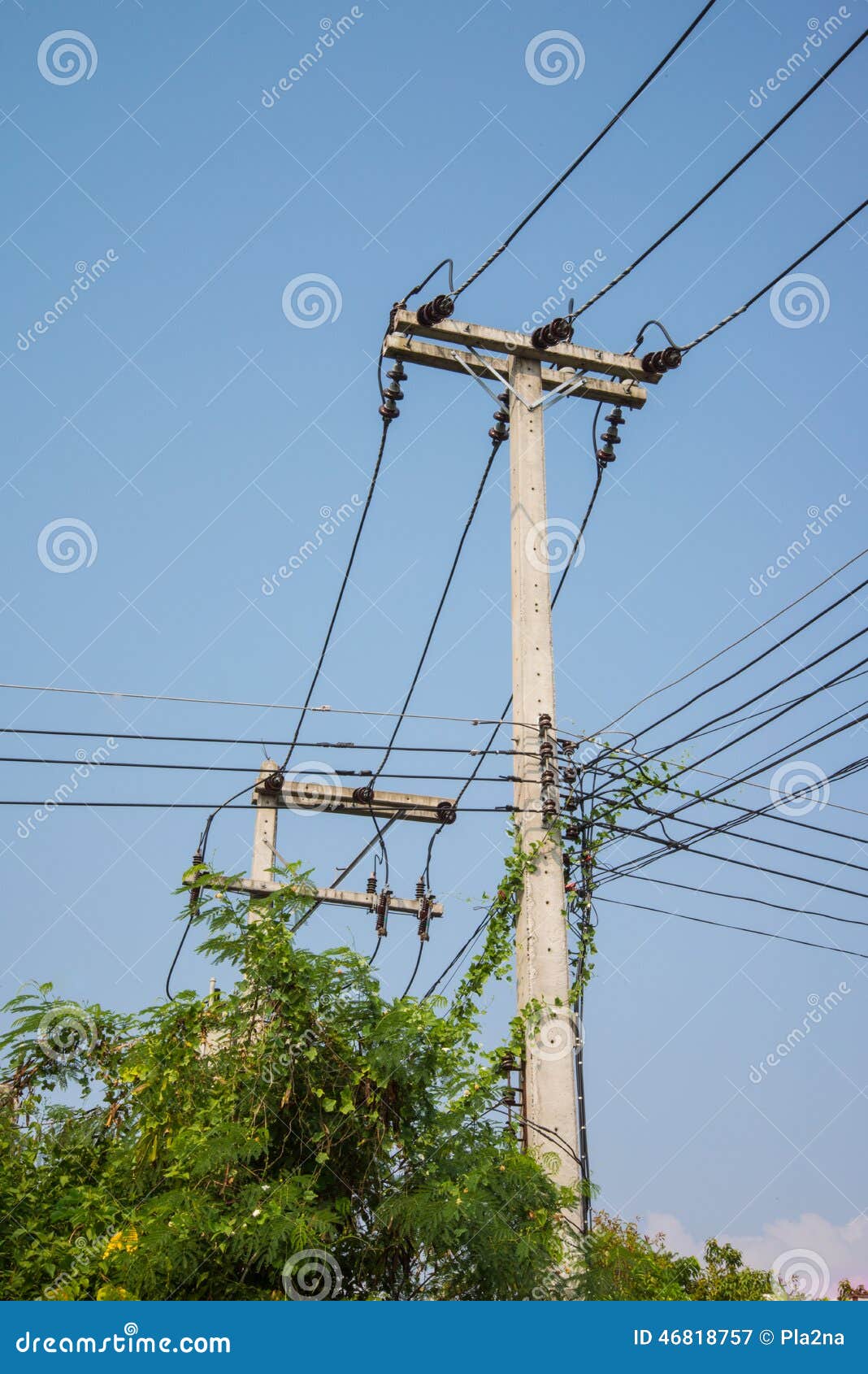 Electric post stock image. Image of architecture, utility - 46818757