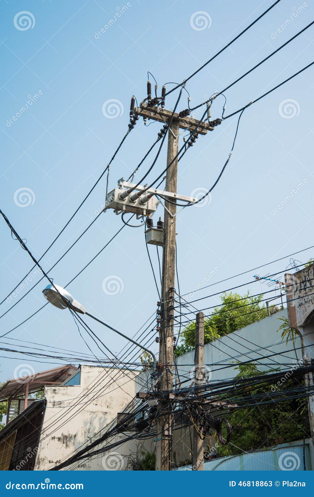 Electric post stock image. Image of high, environment - 46818863