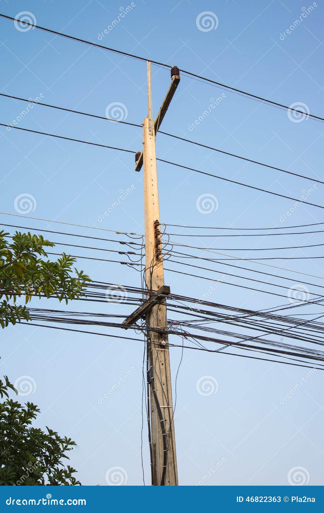 Electric post stock image. Image of supply, utility, environment - 46822363