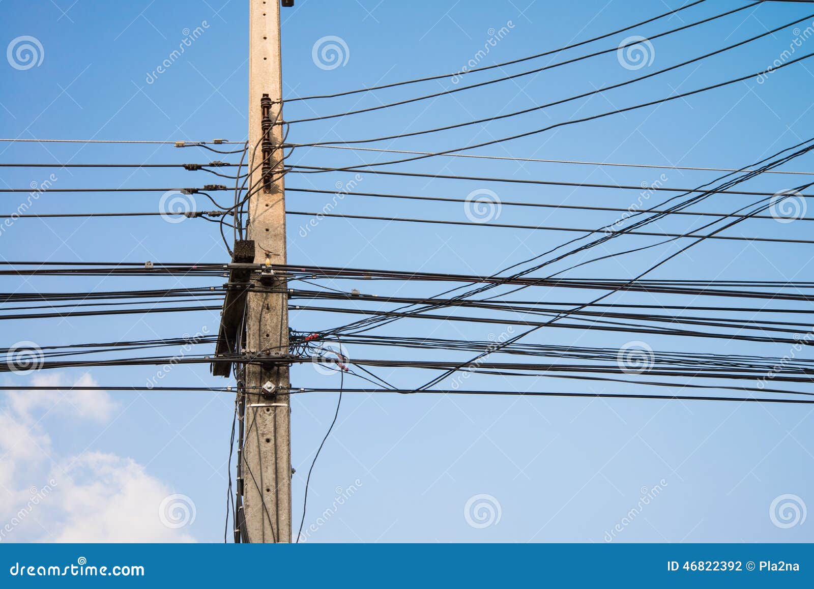 Electric post stock photo. Image of electric, tower, technology - 46822392
