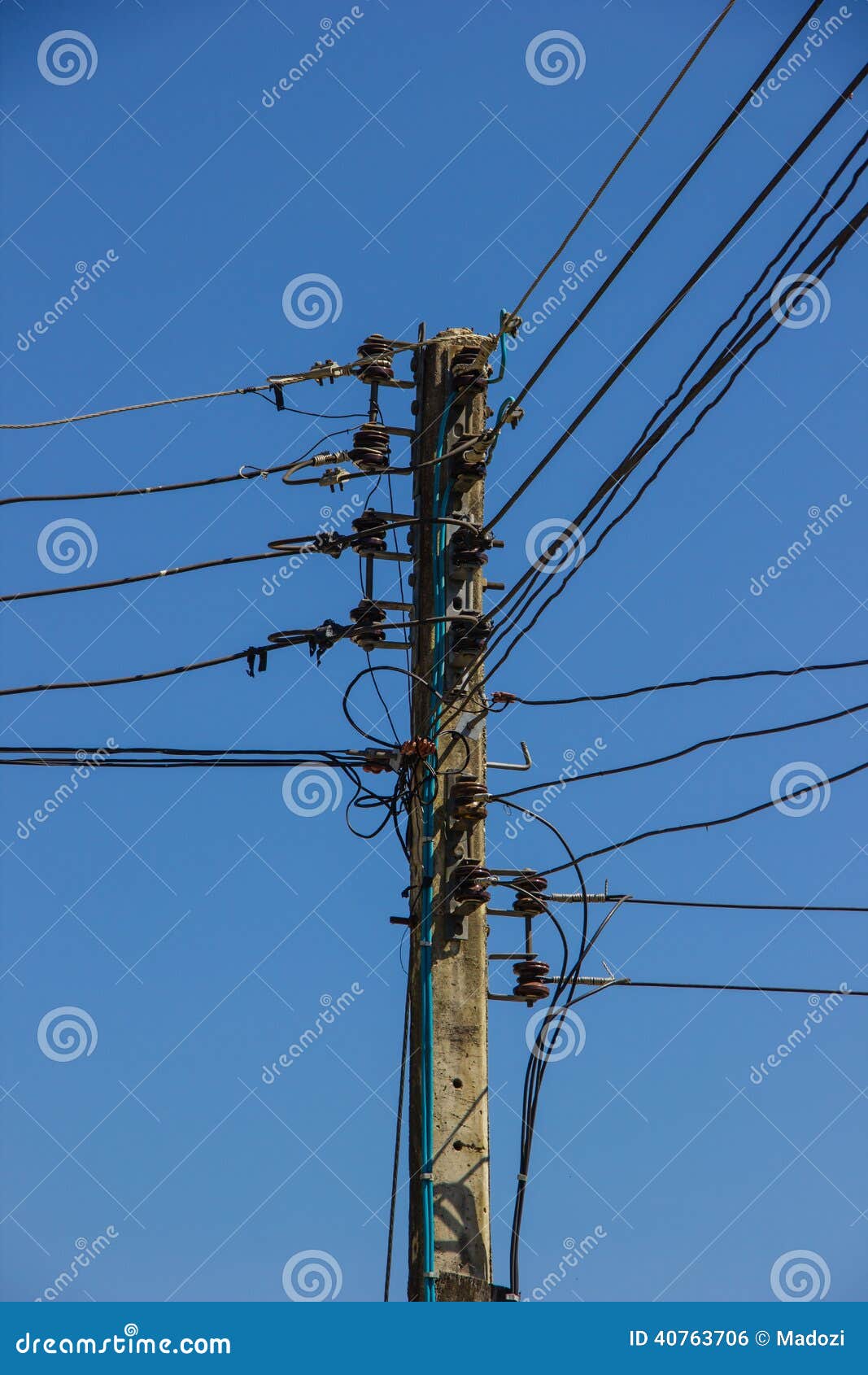 Electric post stock photo. Image of conductor, electric - 40763706
