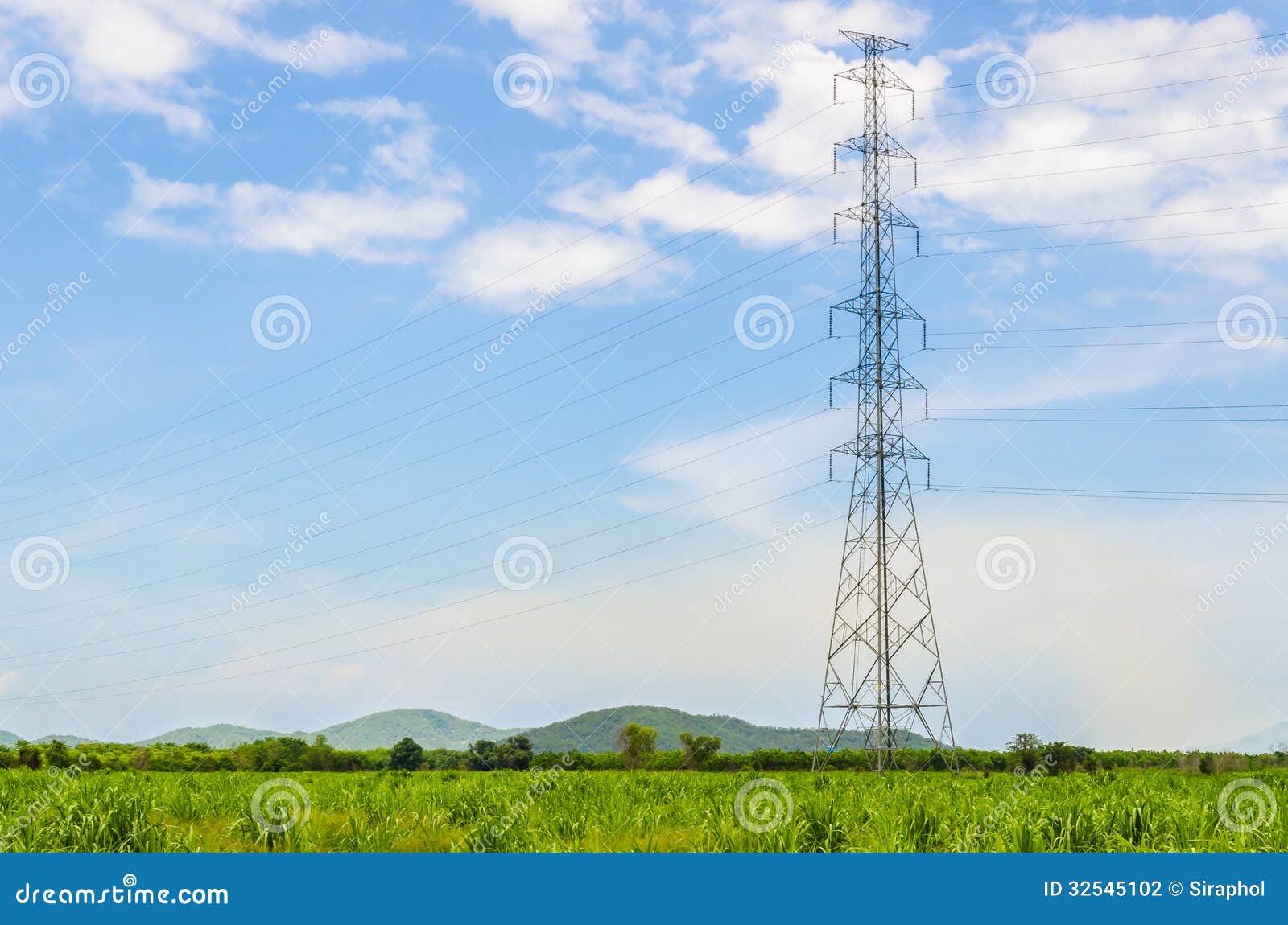 Electric post stock photo. Image of line, cable, engineering - 32545102