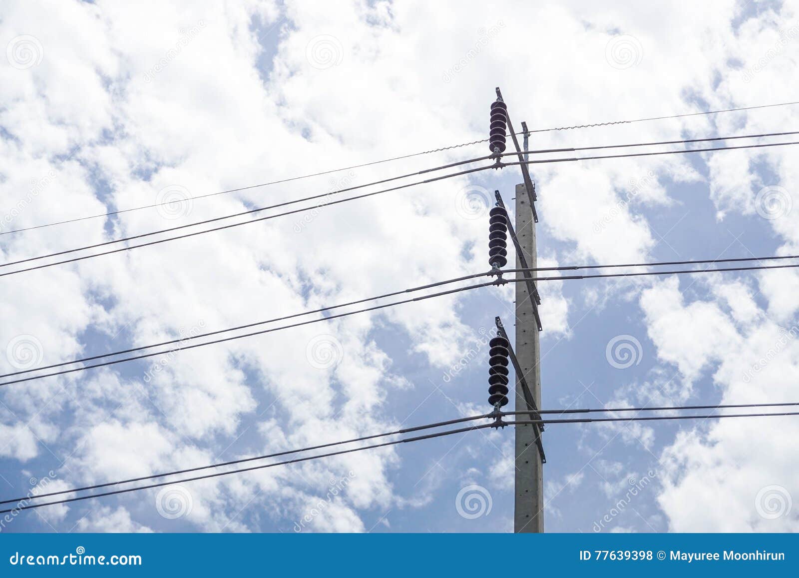Electric post stock photo. Image of environment, construction - 77639398