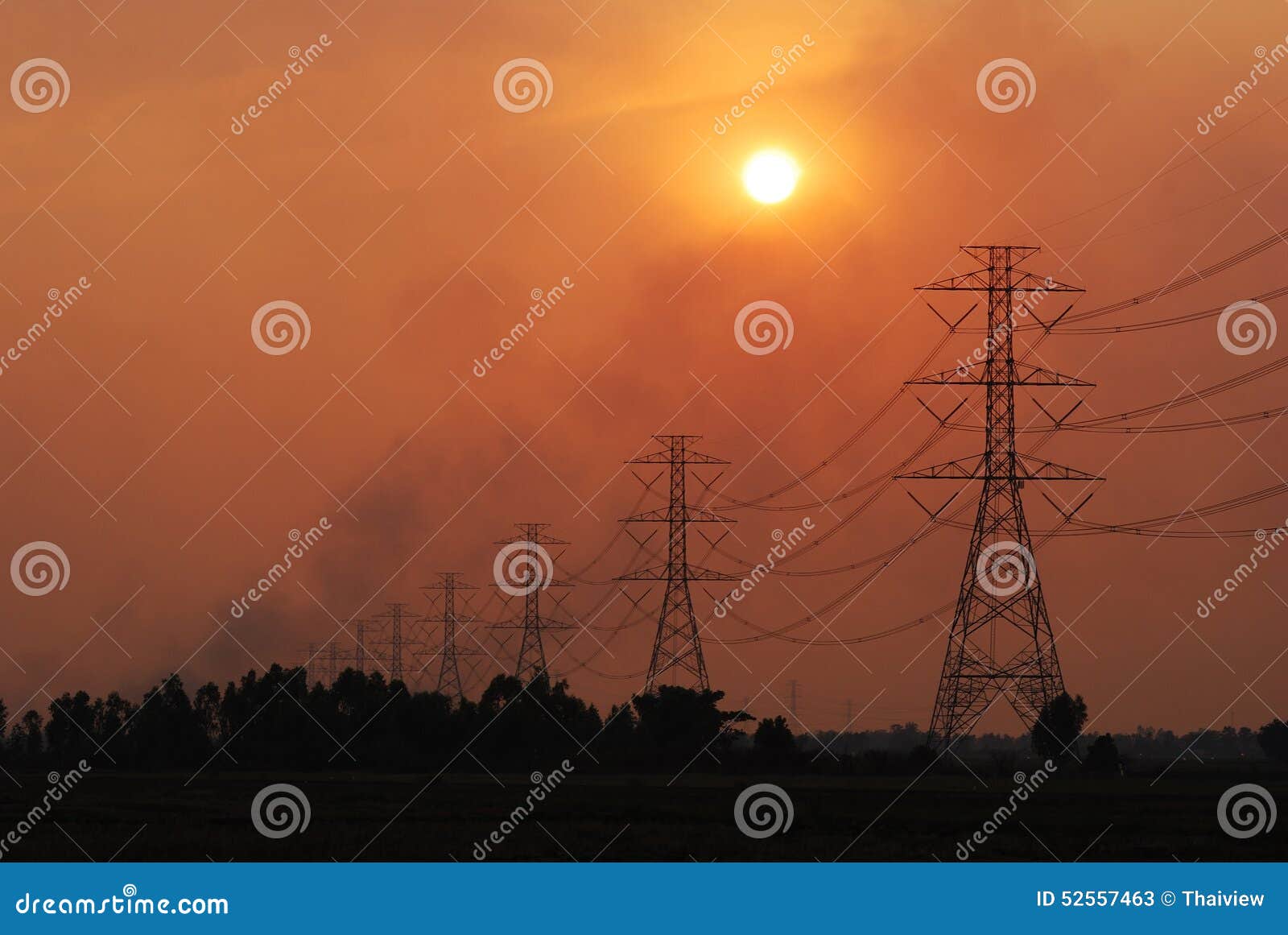 Electric post stock image. Image of pole, landscape, industrial - 52557463