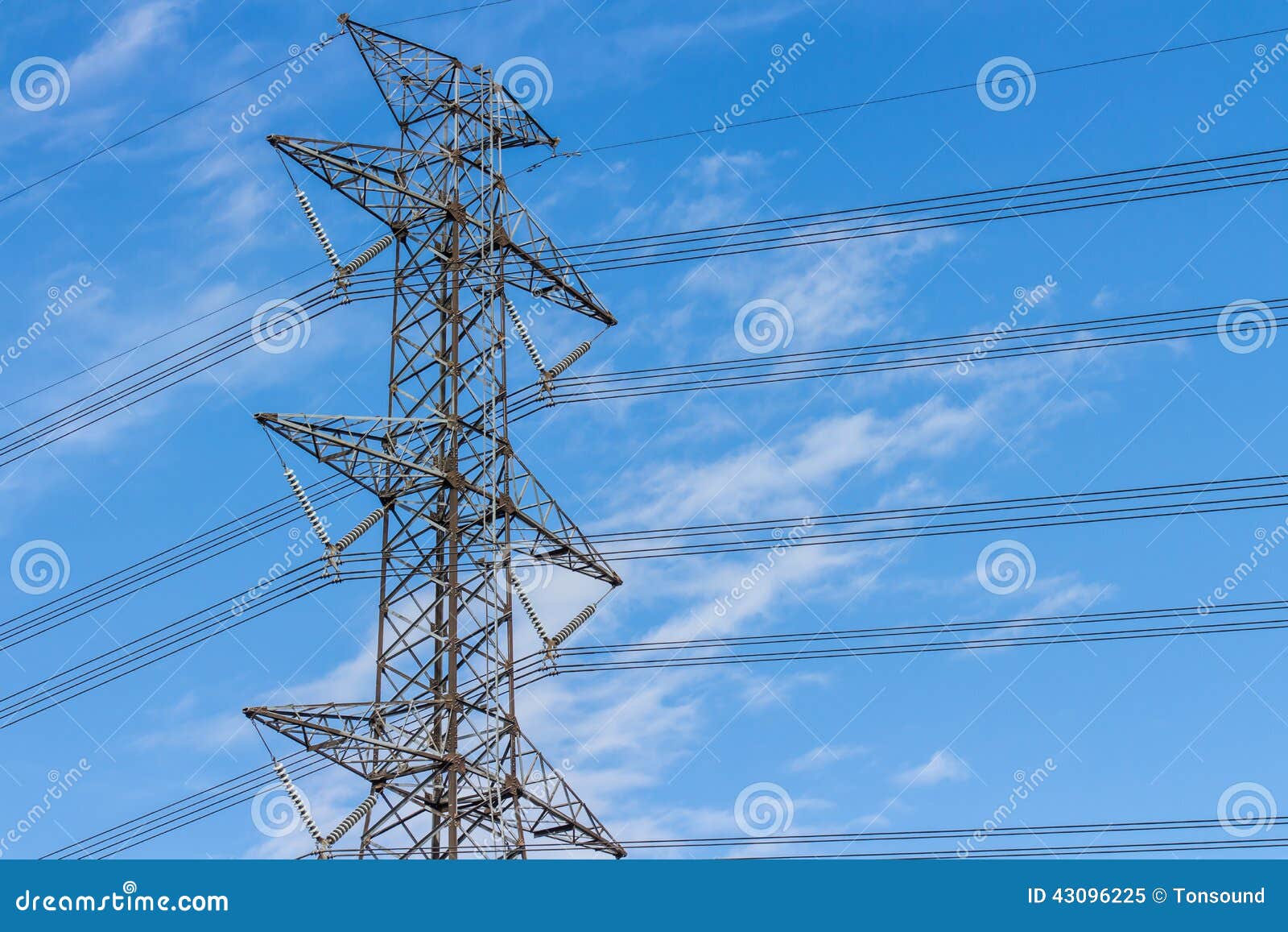 Electric post stock image. Image of electric, high, post - 43096225