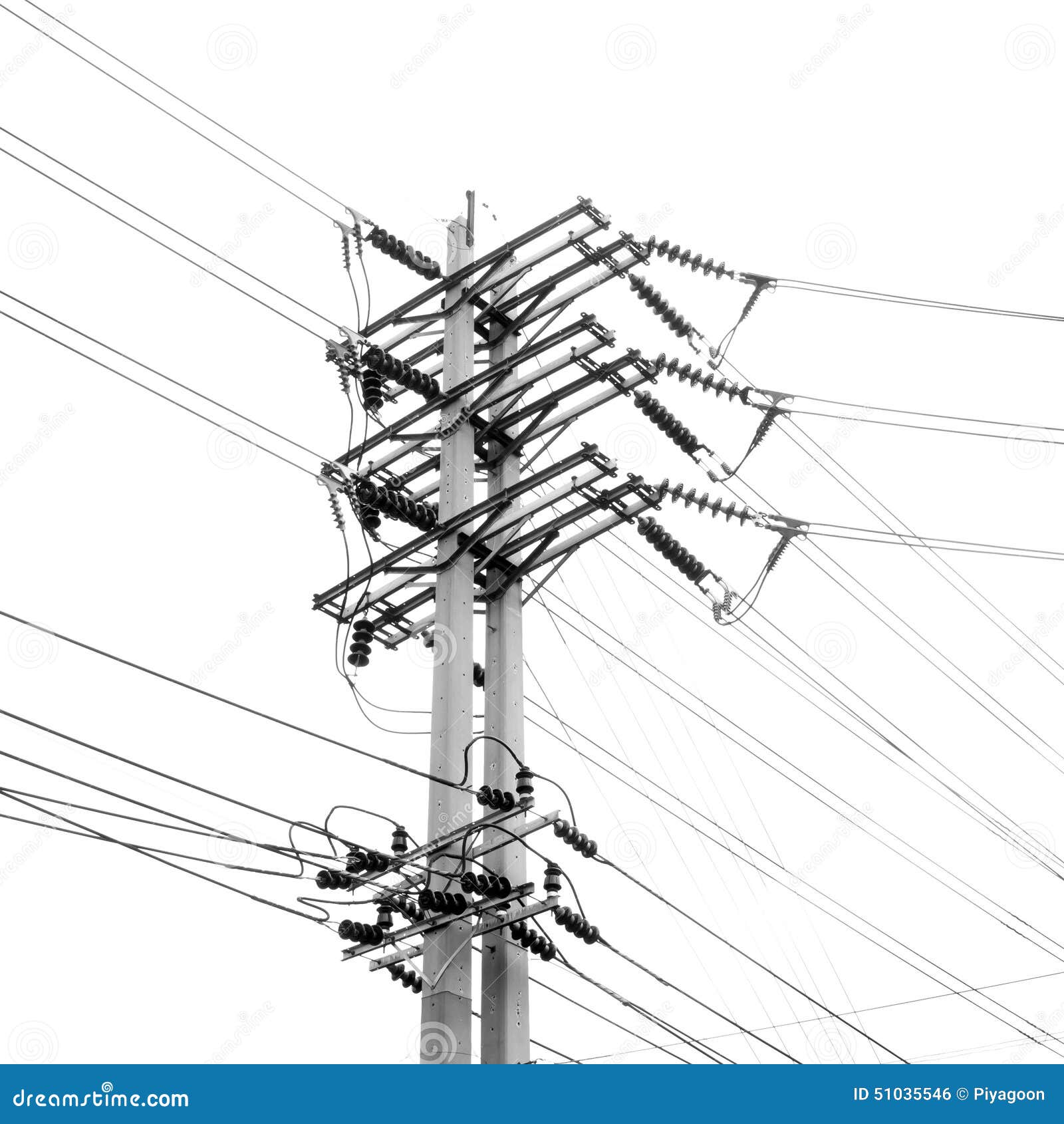 Electric post stock photo. Image of energy, network, electricity - 51035546