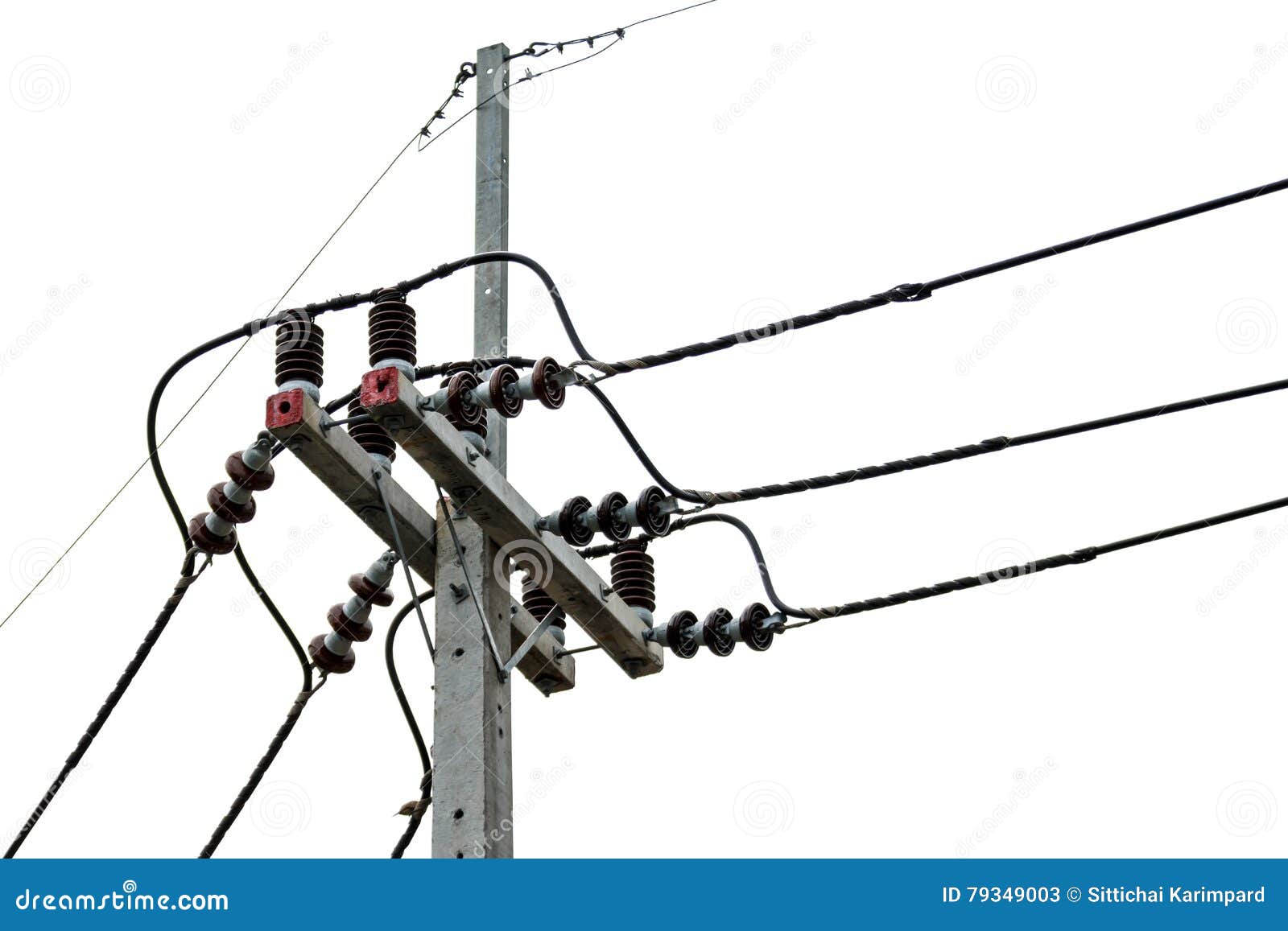 Electric post stock image. Image of industrial, isolator - 79349003