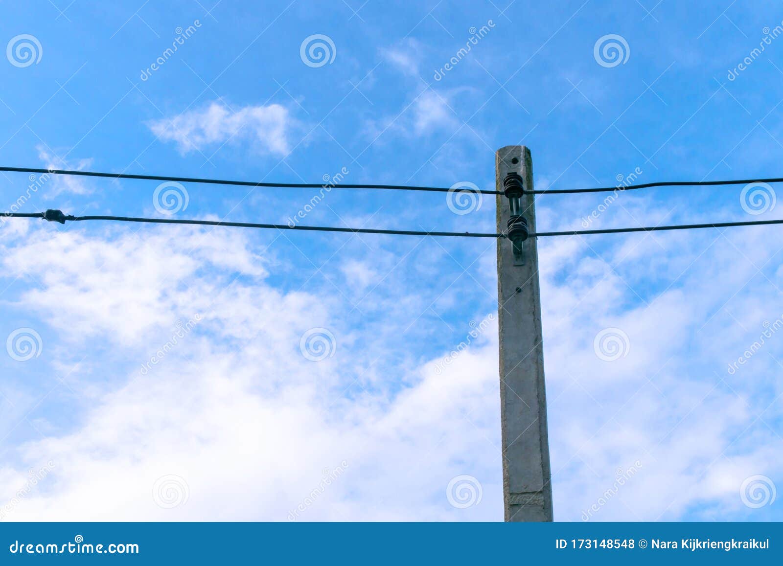 Electric Post with Sky Background Stock Photo - Image of bright ...