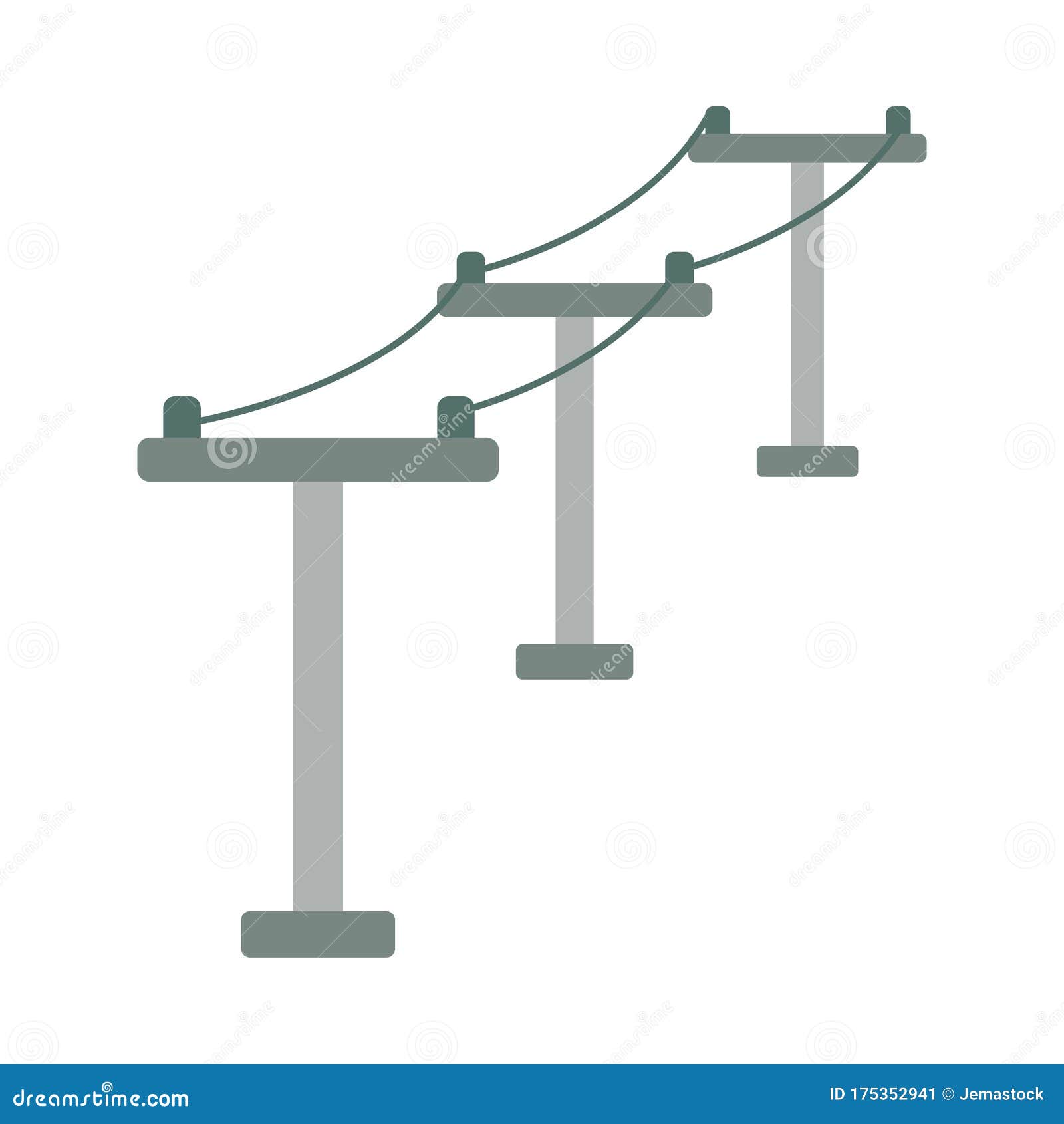 Electric Post,high Voltage Equipment Background Cartoon Vector ...