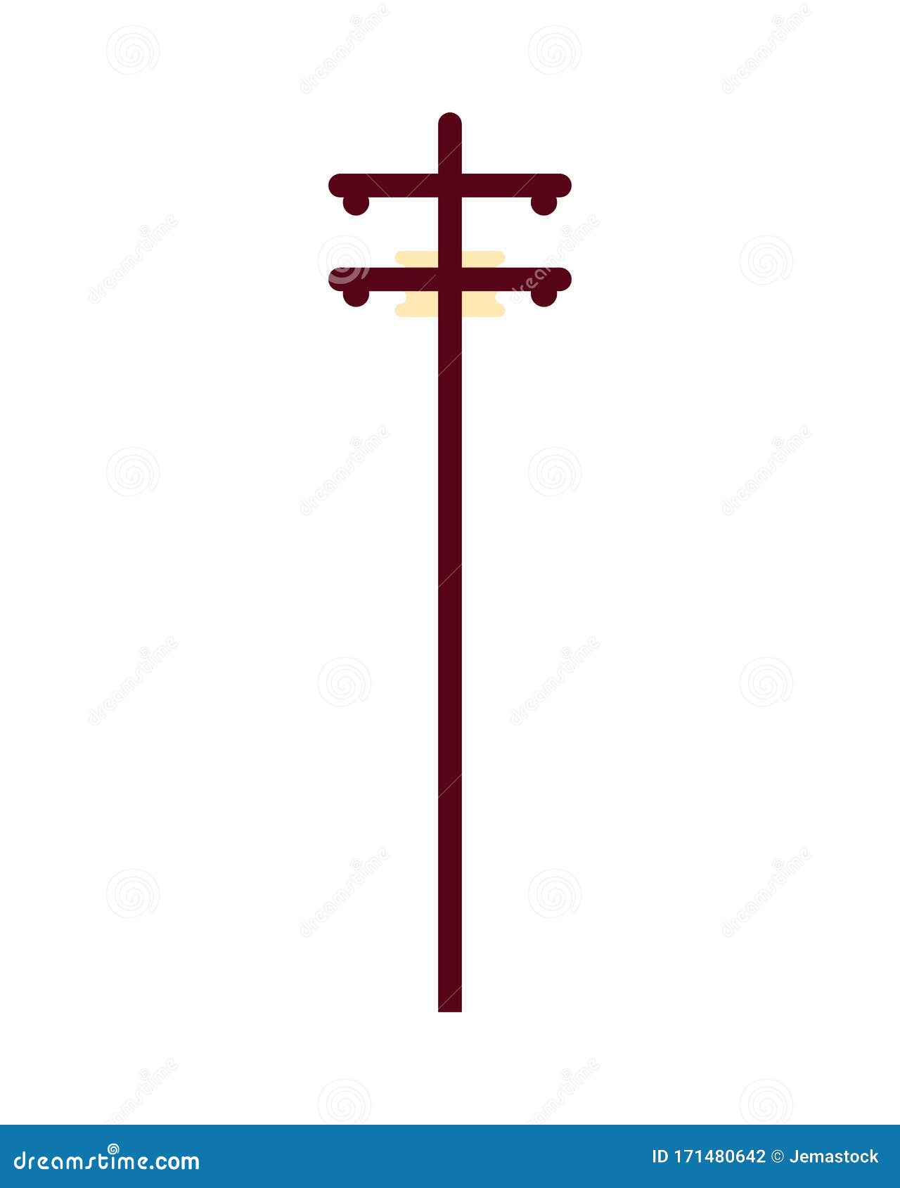 Electric Post,high Voltage Equipment Background Cartoon Vector ...