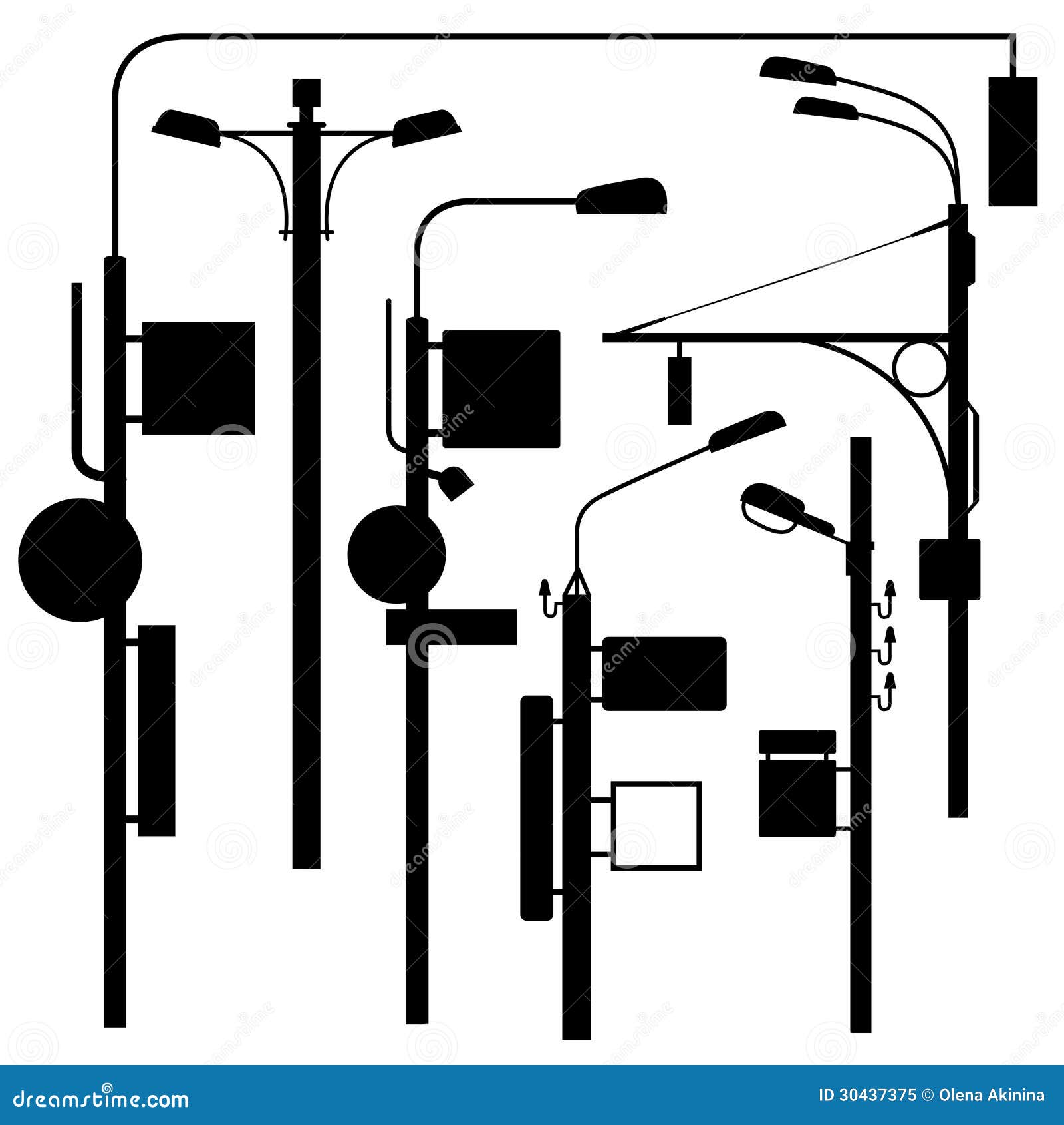 Electric posts stock illustration. Illustration of grunge - 30437375