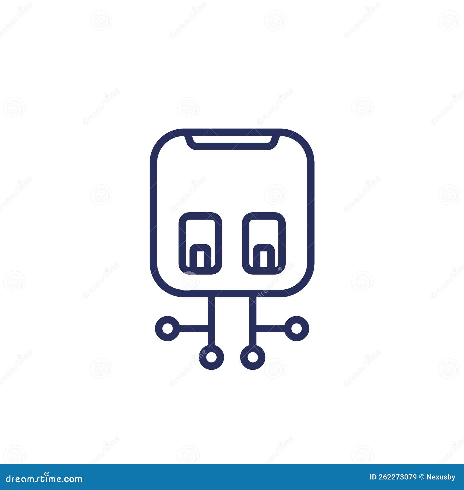 Electric Power Box Line Icon, Vector Stock Vector - Illustration of ...