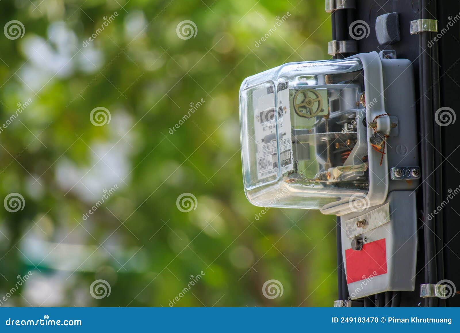 Electric Power Box Meter for Home Use Stock Photo - Image of outdoor ...