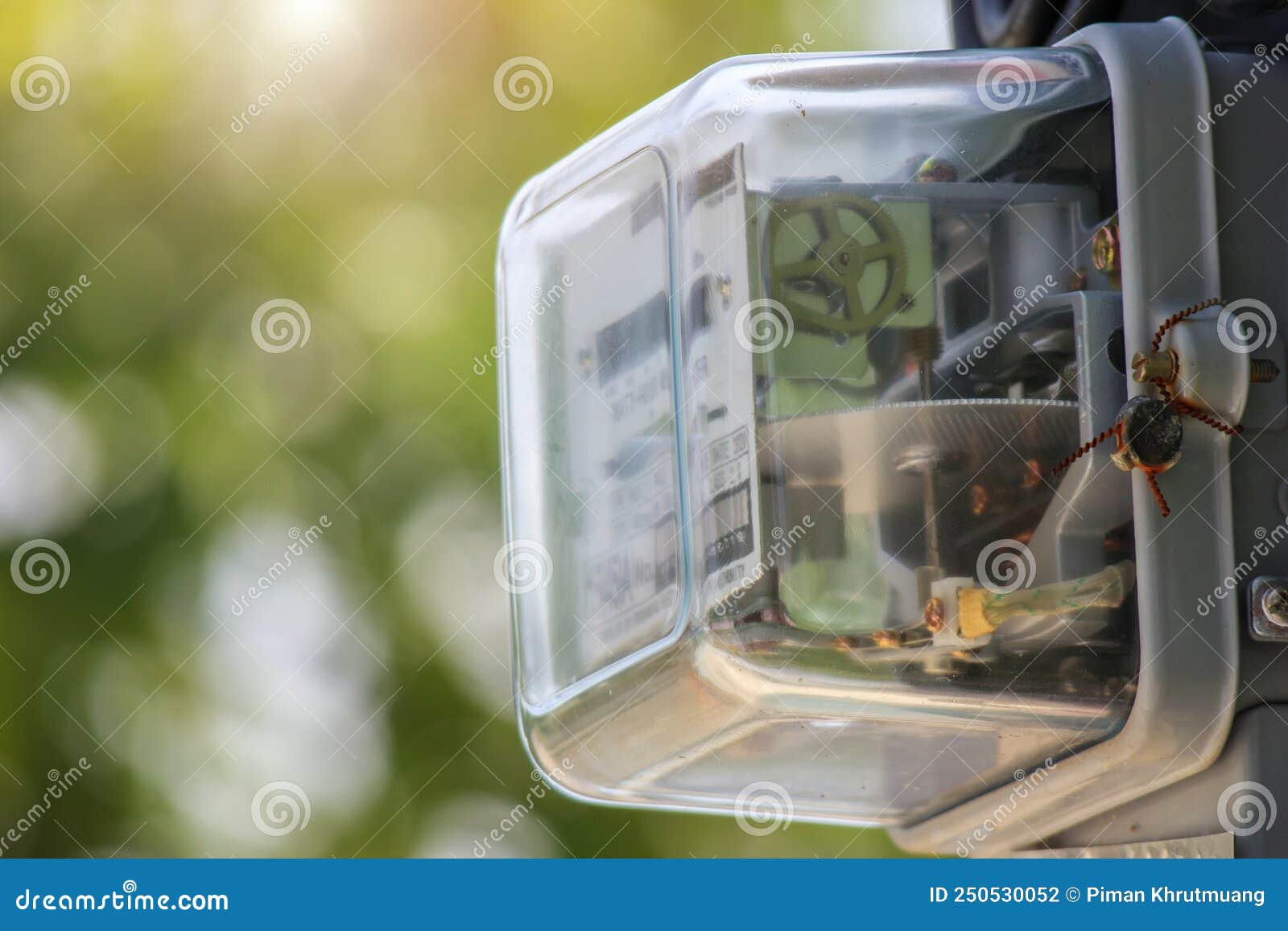 Electric Power Box Meter for Home Use Stock Photo - Image of glass ...