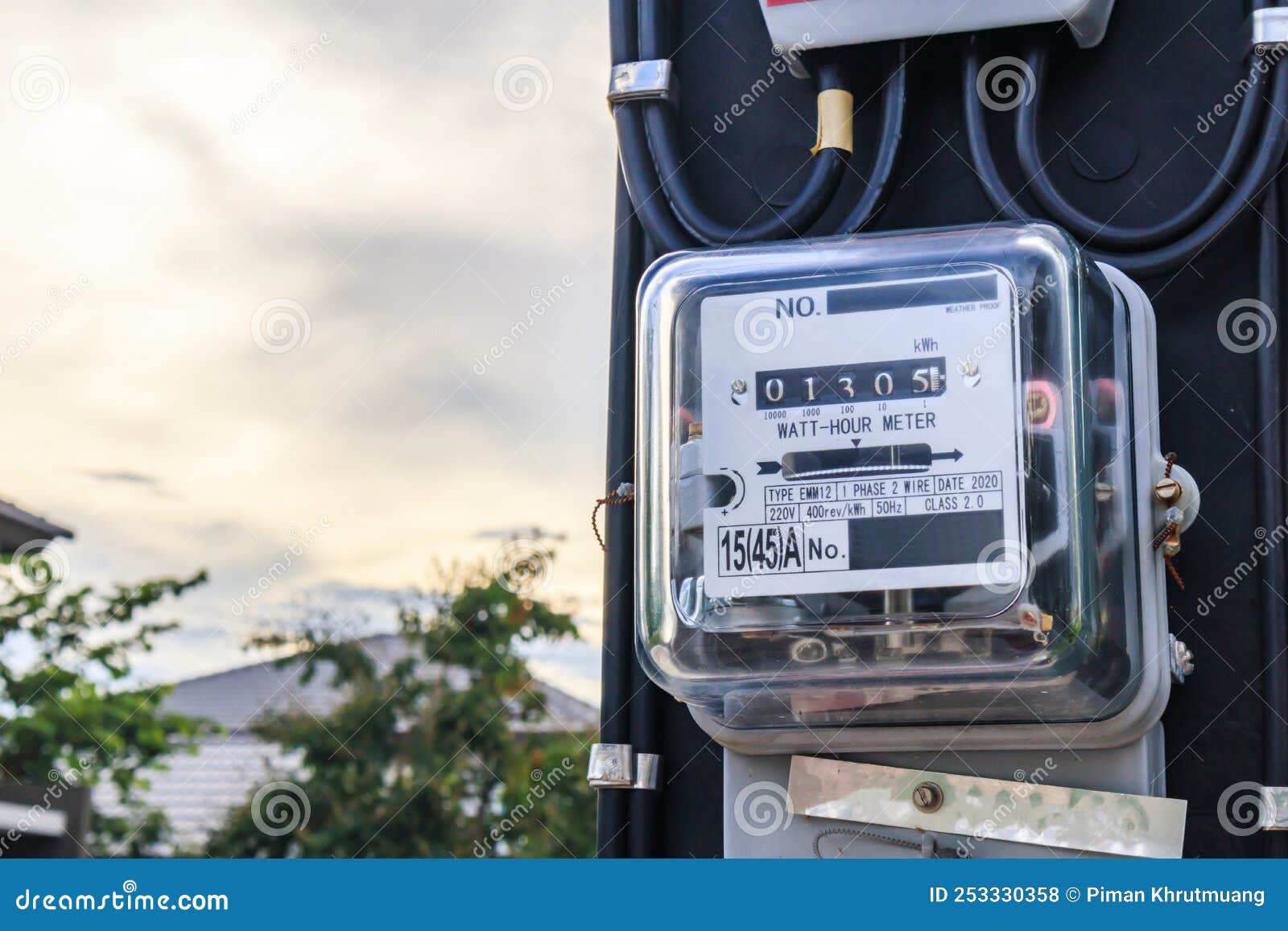 Electric Power Box Meter for Home Use Stock Photo - Image of hour ...