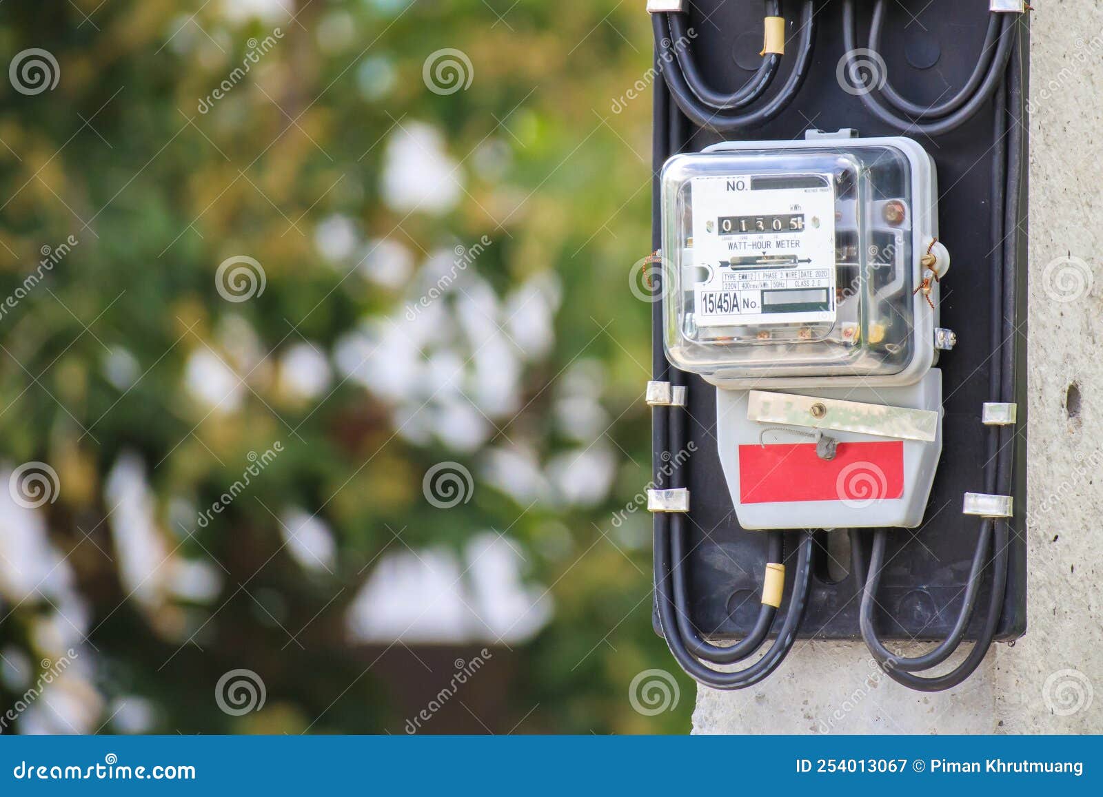 Electric Power Box Meter for Home Use Stock Image - Image of bill, load ...