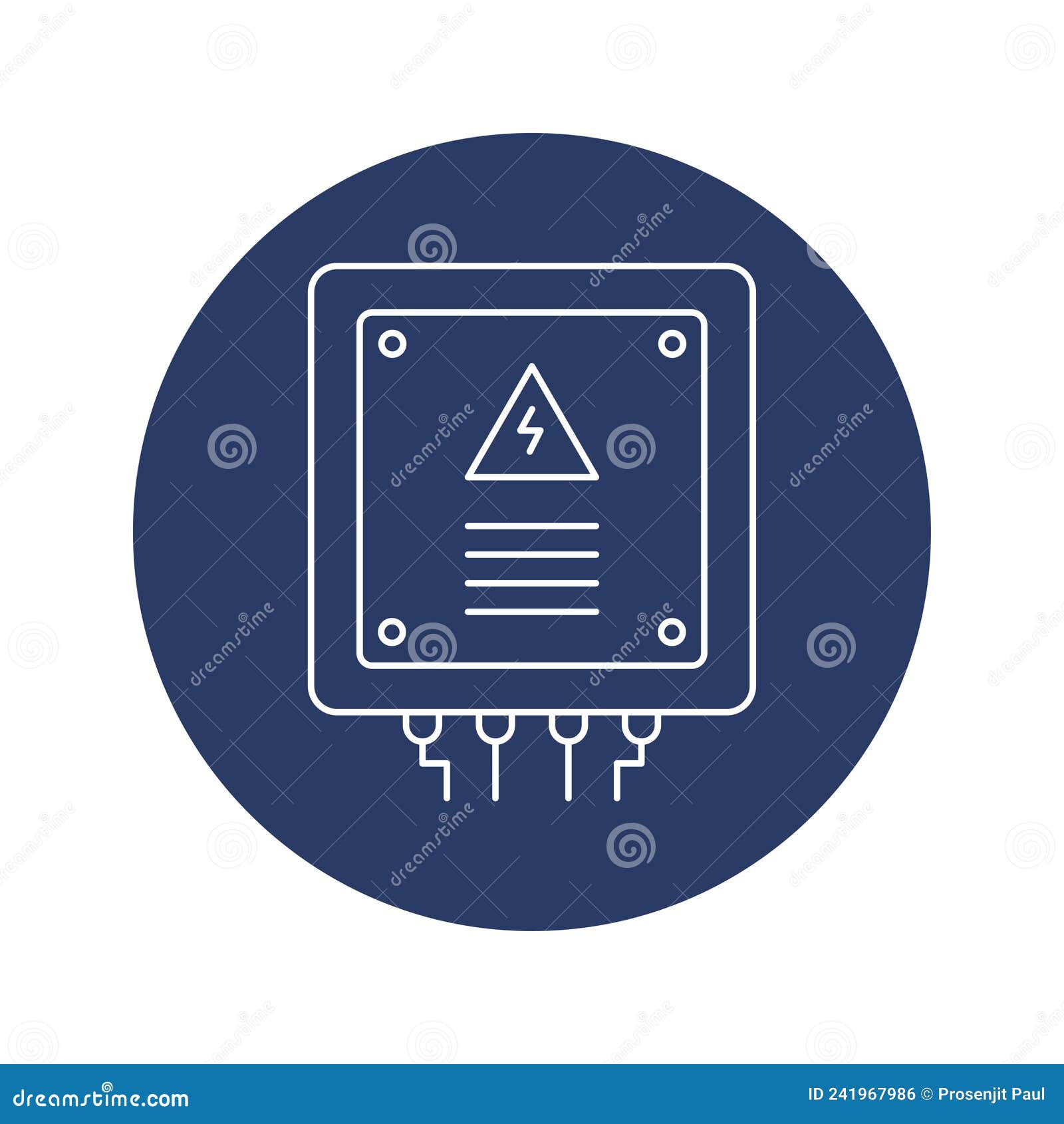 Electric Power Breaker Icon Stock Vector - Illustration of energy ...