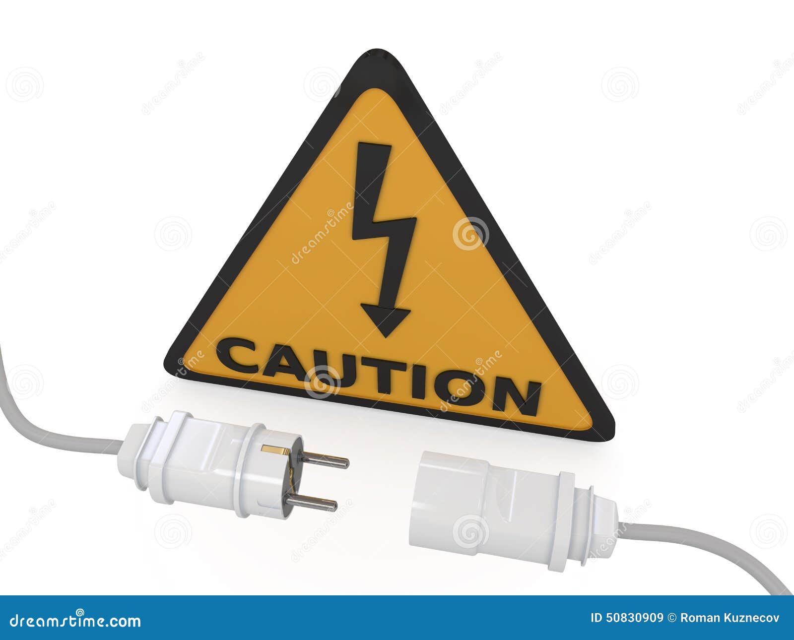 Electric Power Cable with Plug and Socket Stock Illustration ...