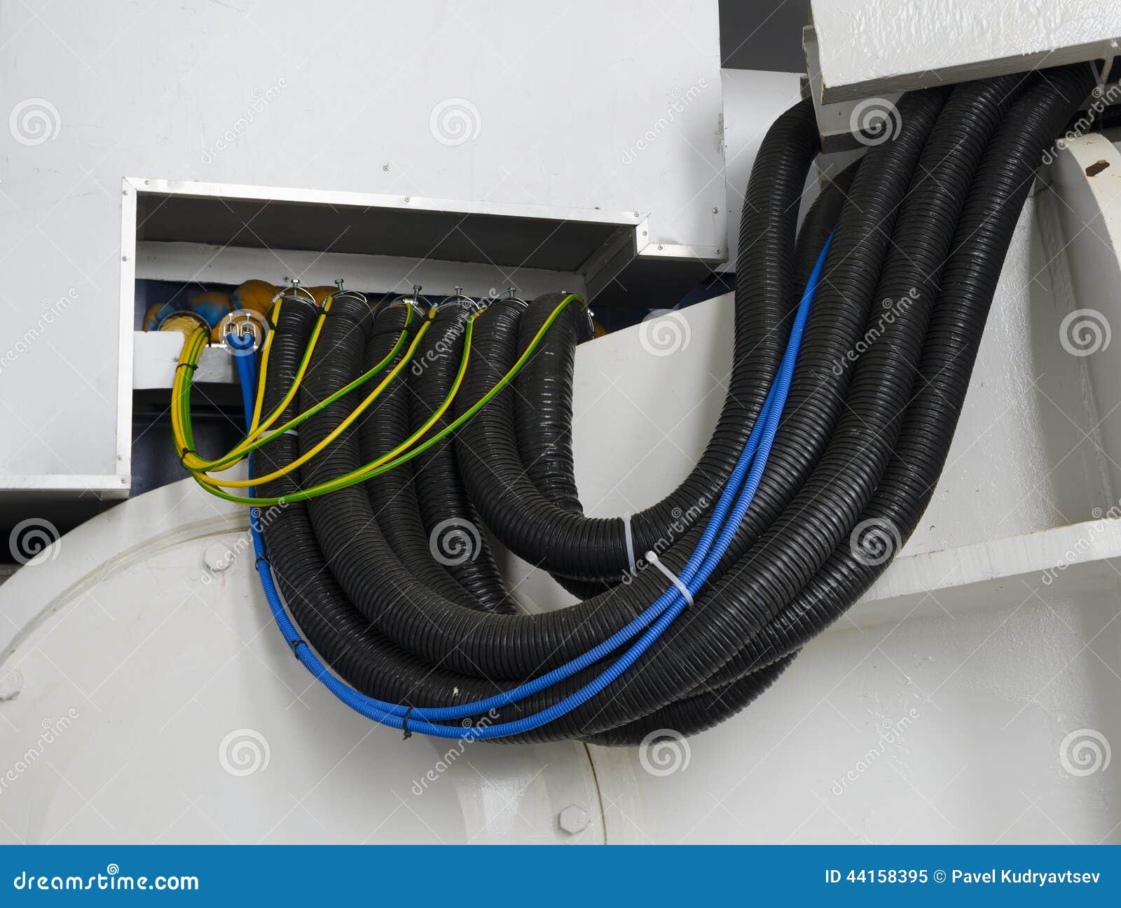 Electric power cables stock image. Image of power, station - 44158395