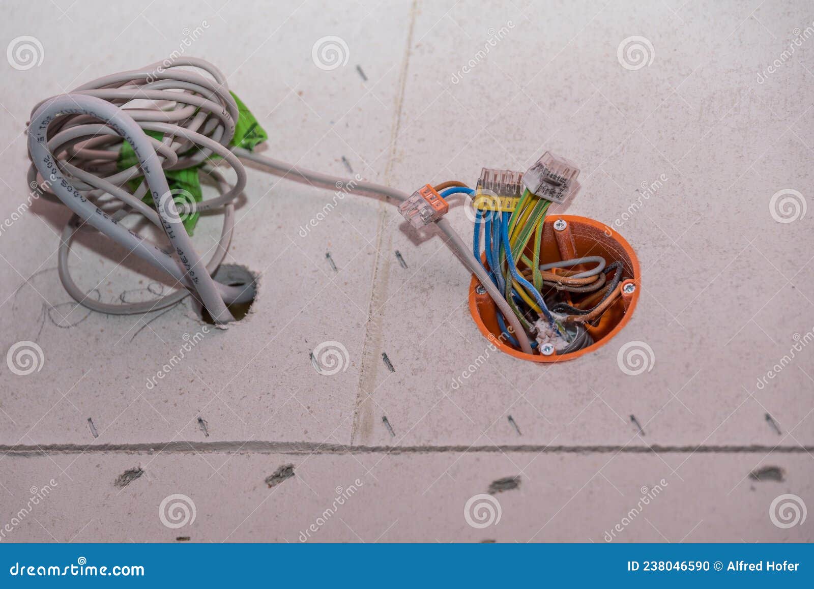 Electric and Power Cables - Shell Construction Stock Photo - Image of ...