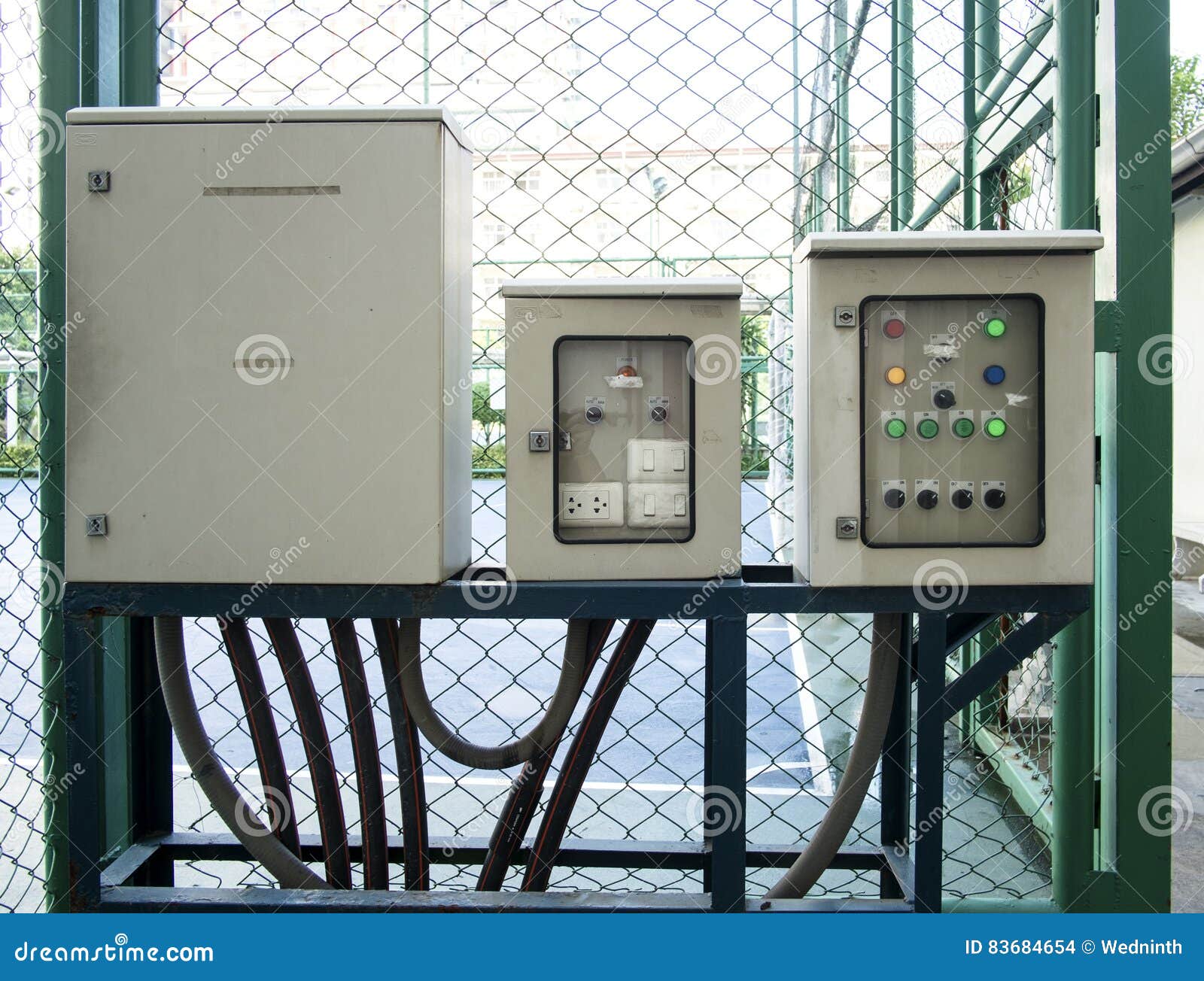 Electric Power Control Panel and Background Photo Stock Photo - Image ...