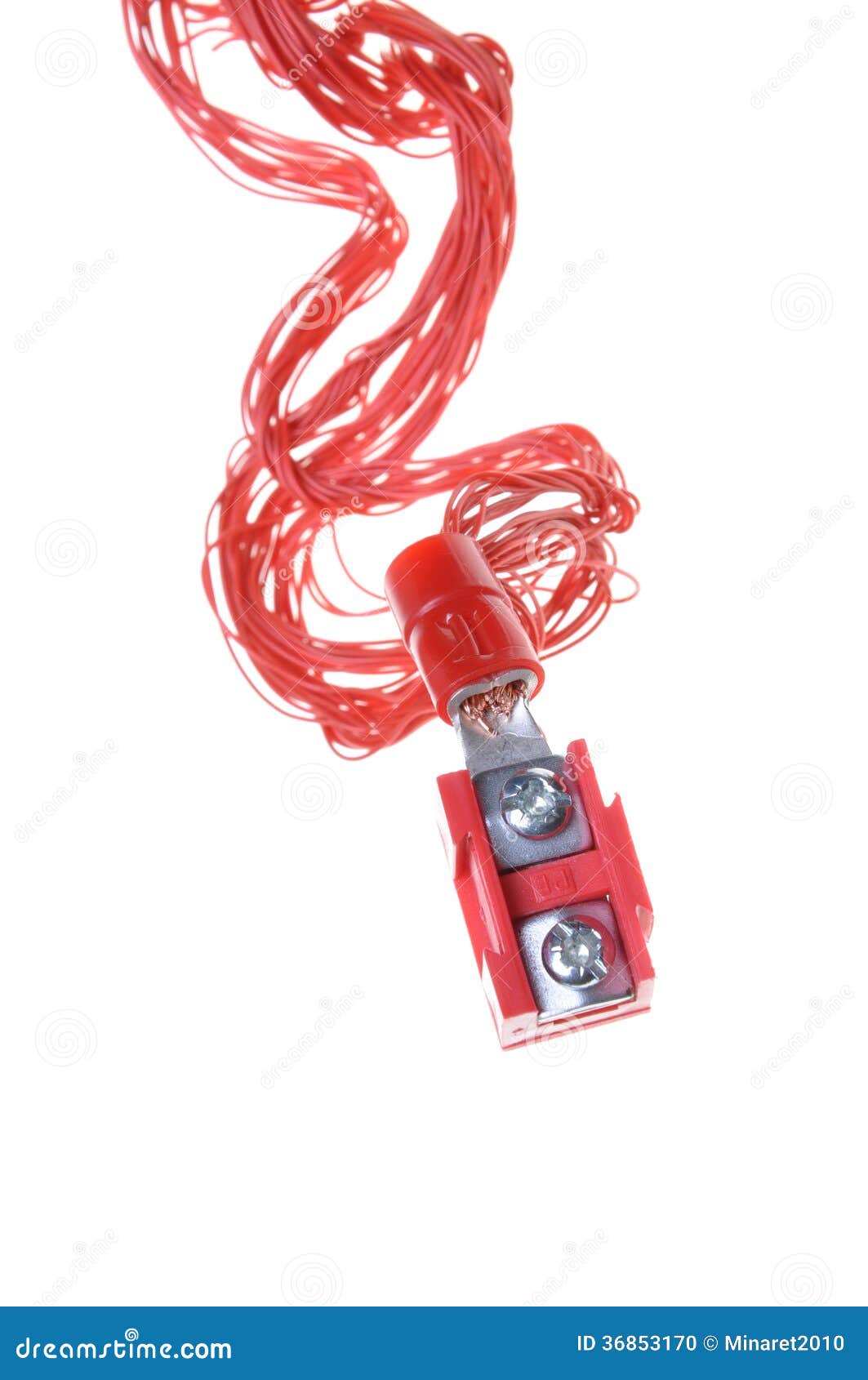 Electric Power Distribution Cable with Terminal Block Stock Photo ...