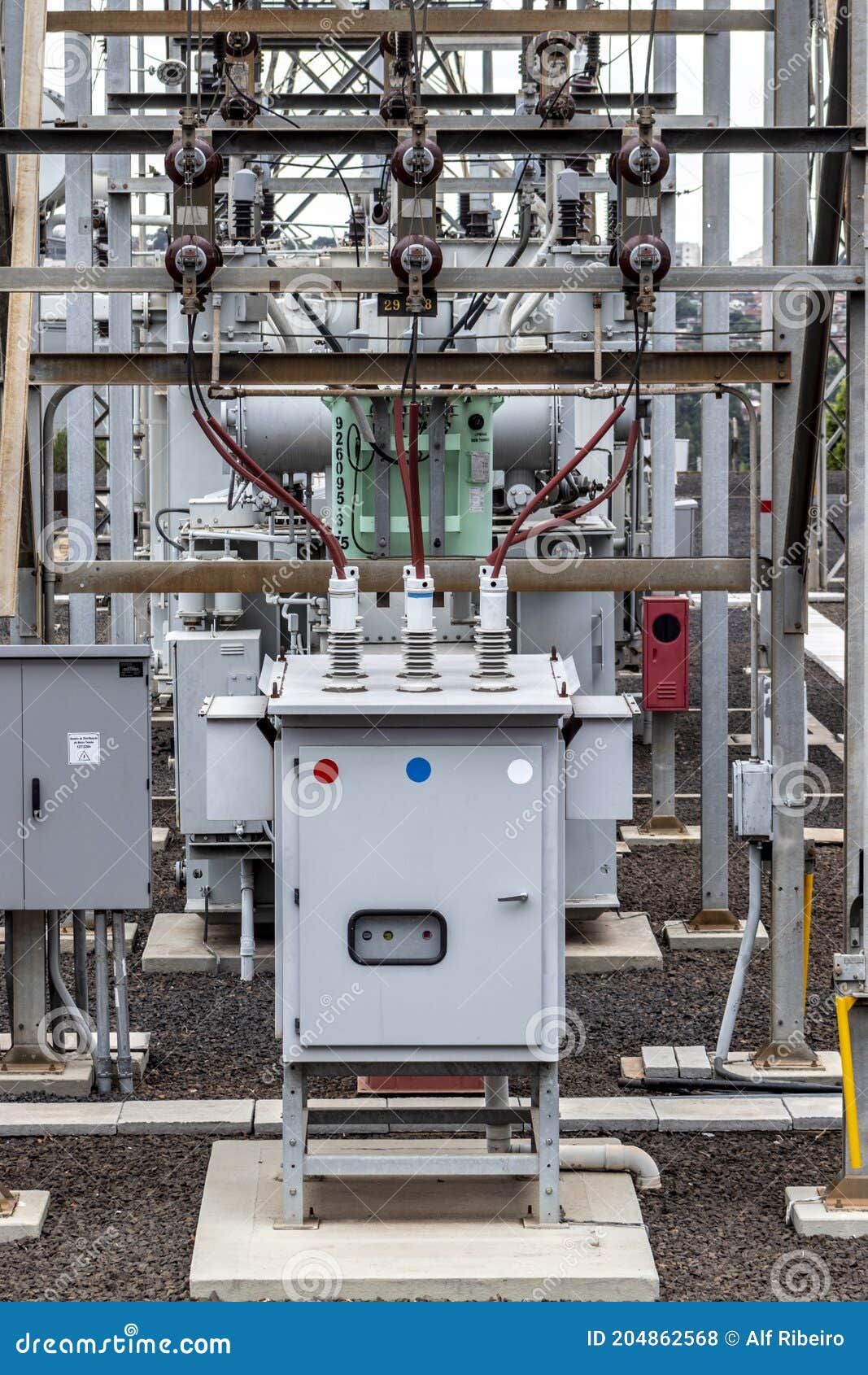 Electric Power Distribution Station Stock Photo - Image of generate ...