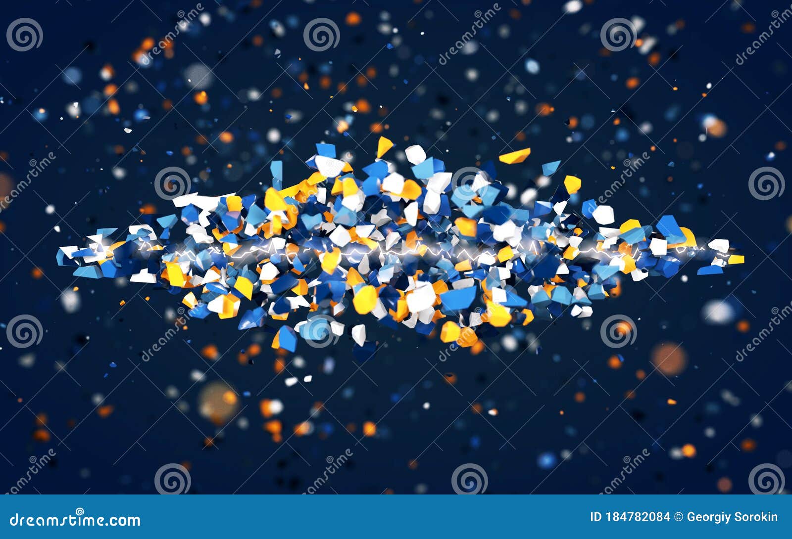 Electric Power Explosion 3d Render Stock Illustration - Illustration of ...