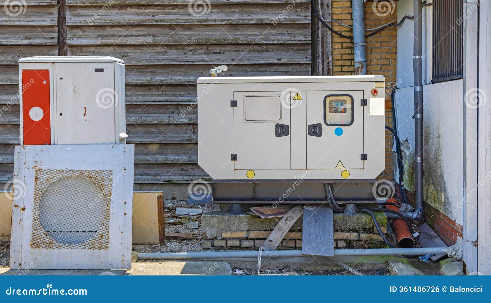 Electric Power Generator Building Stock Photo - Image of large, white ...