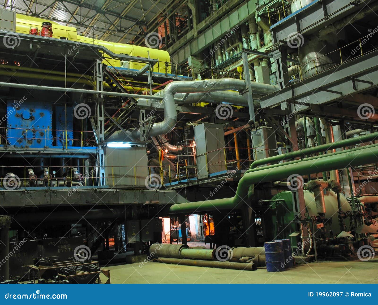 Electric Power Generator, Night Scene Stock Image - Image of chemical ...