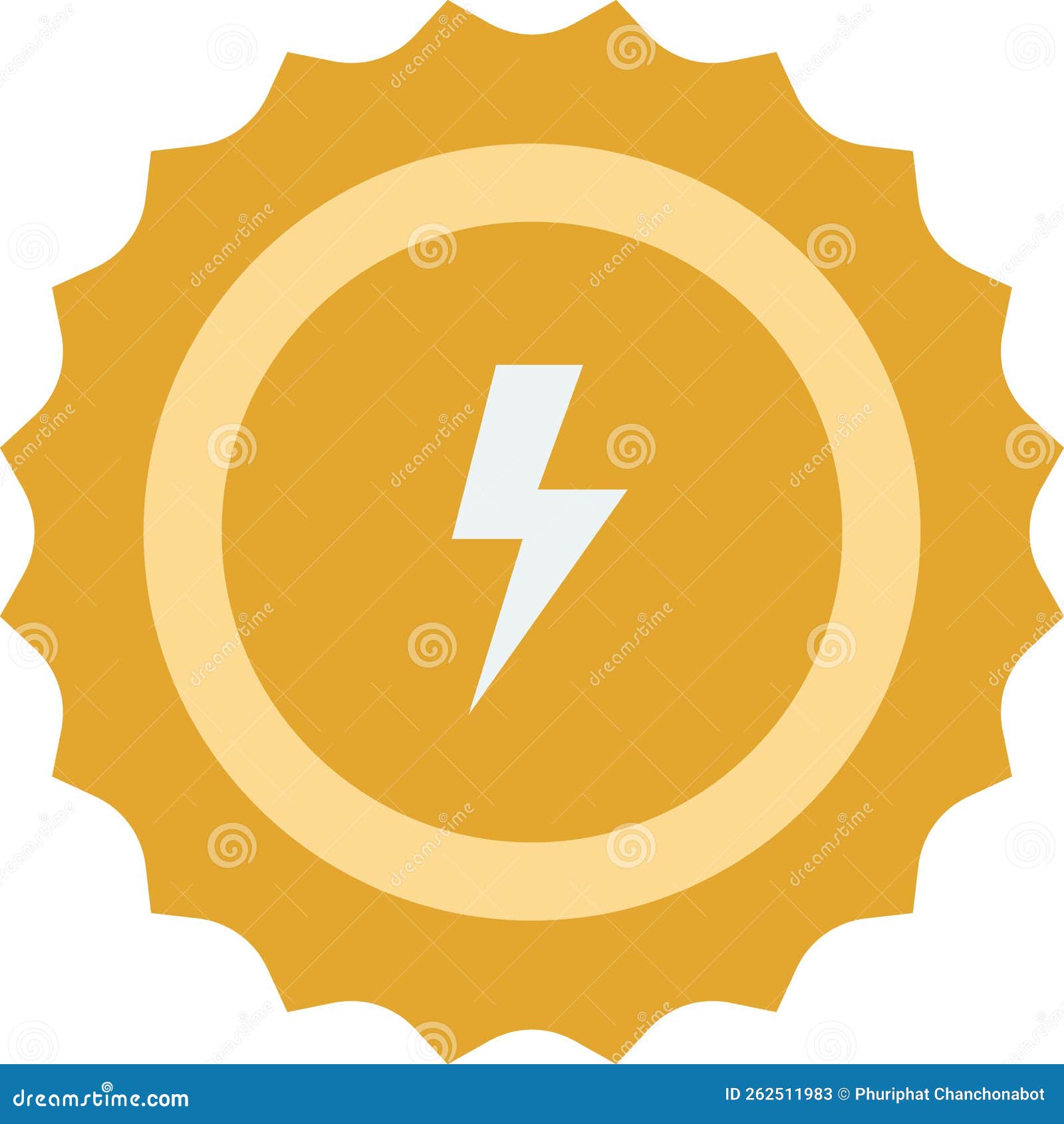 Electric Power Illustration in Minimal Style Stock Vector ...