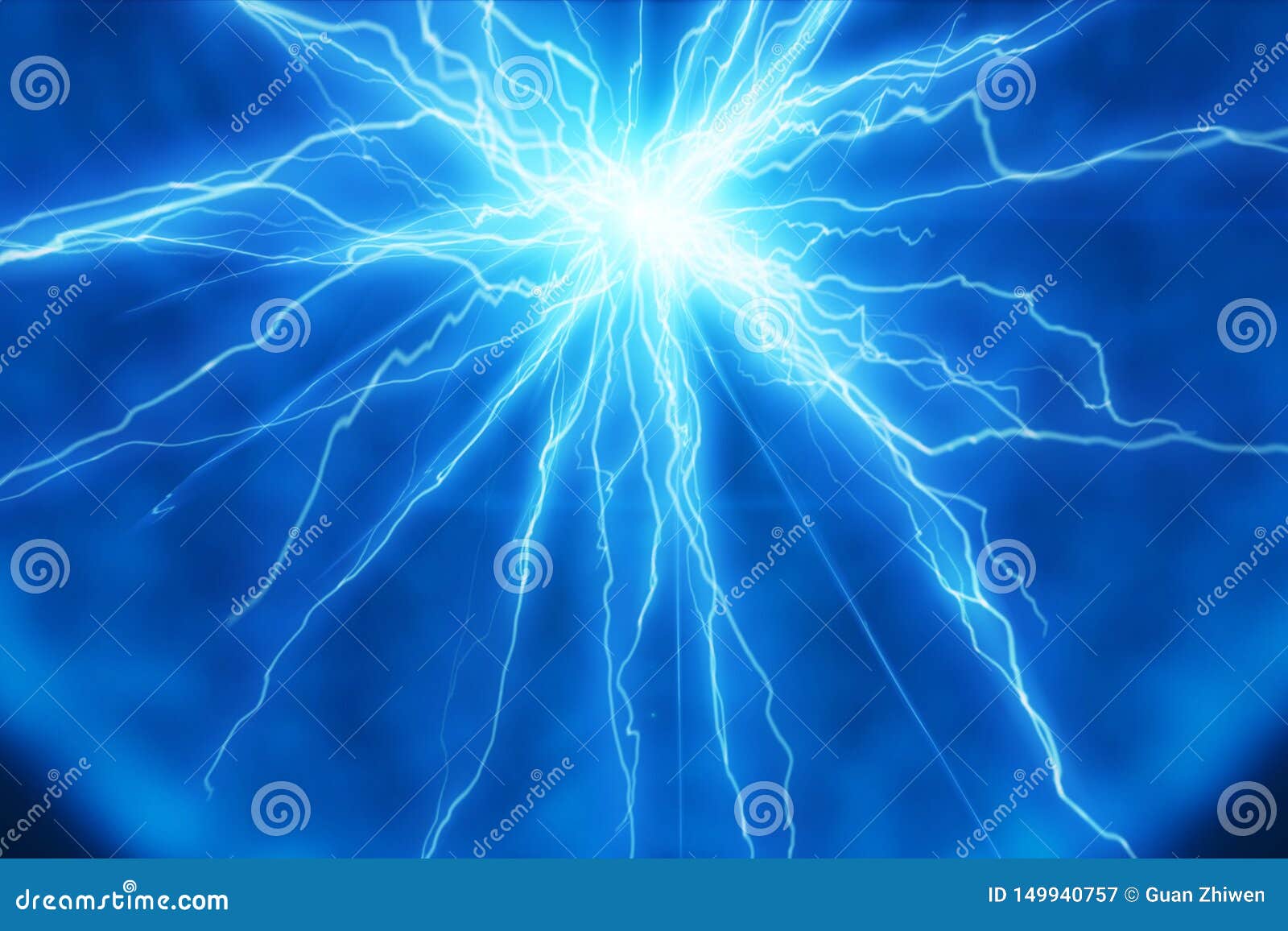 Electric Power Lighting Sphere Stock Illustration - Illustration of ...