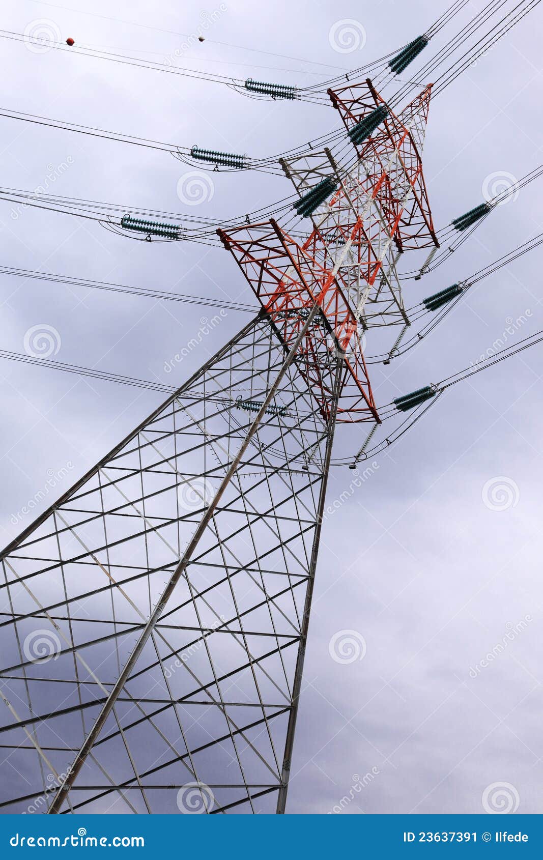Electric power line stock image. Image of diagonal, frame - 23637391