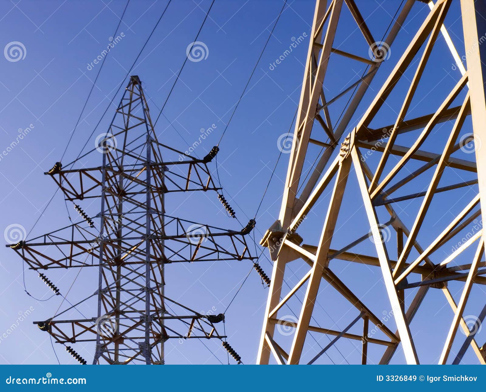 Electric power line stock image. Image of electrics, frame - 3326849