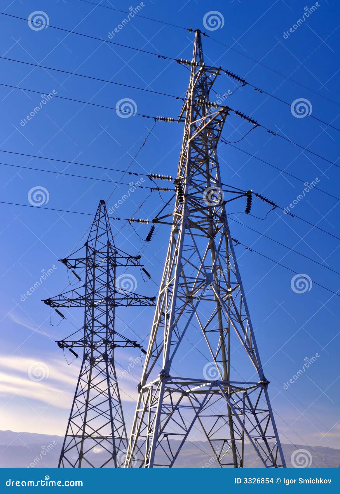 Electric power line stock photo. Image of steel, construction - 3326854