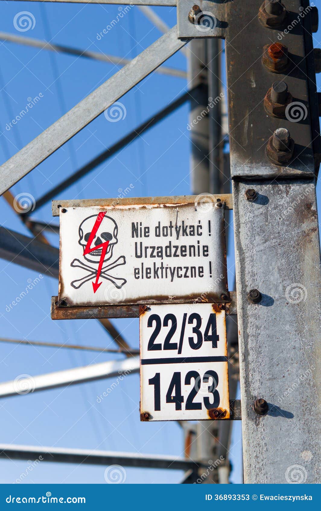 Electric Power Line- Do Not Touch! Stock Image - Image of generation ...