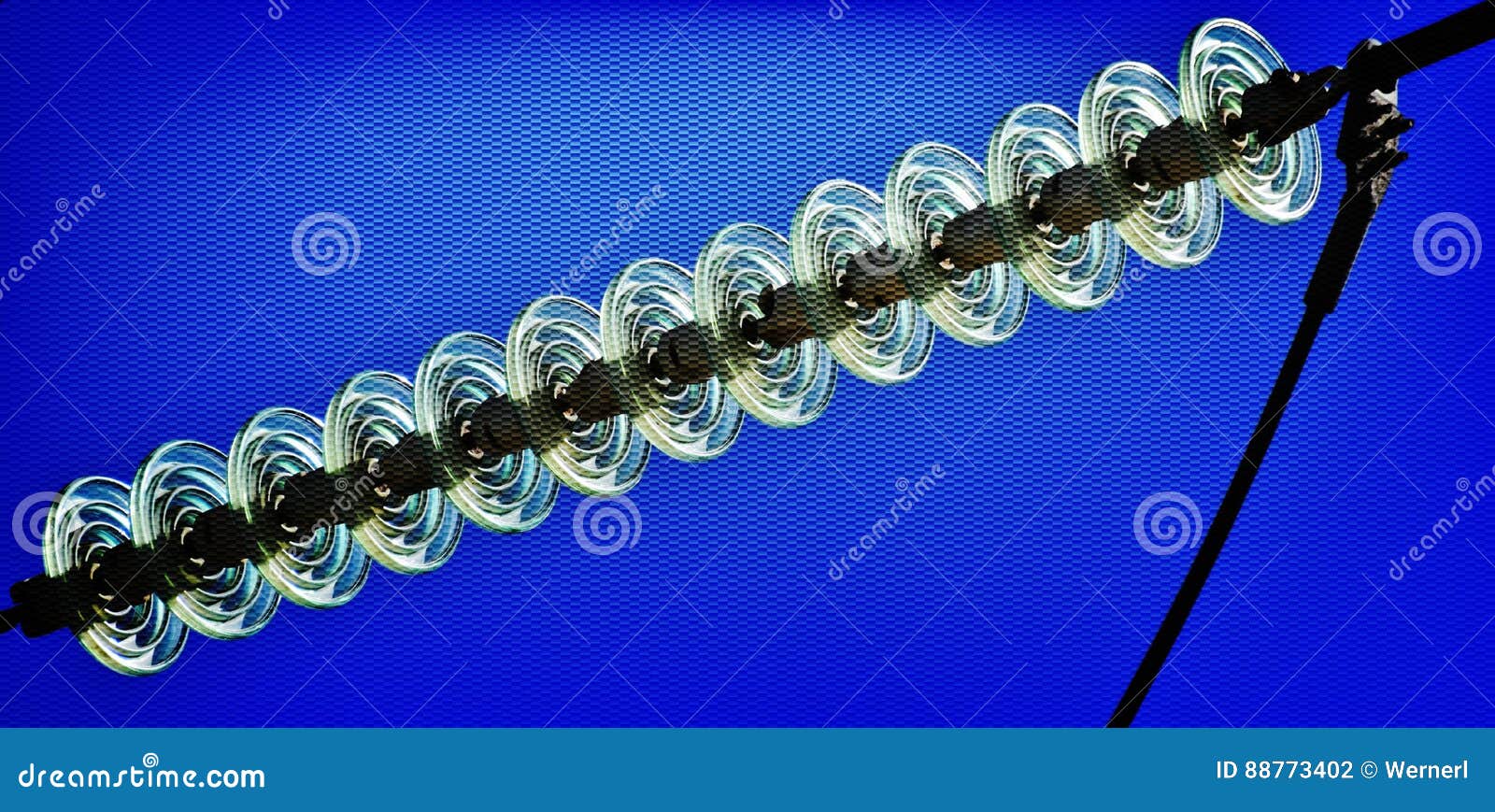 Electric Power Line Glass Insulators Stock Photo - Image of line ...
