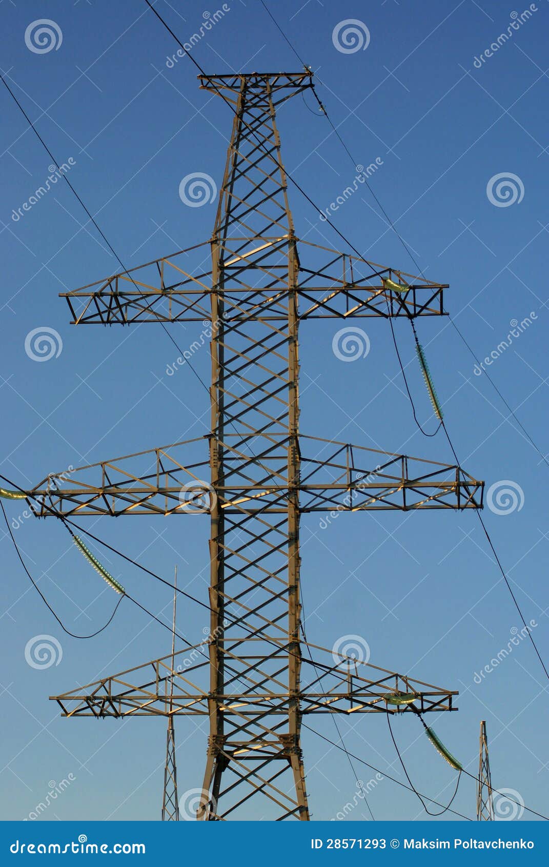 Electric Power Line Pylon stock image. Image of high - 28571293