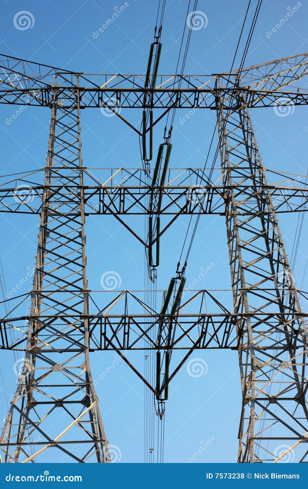 Electric Power Line and Tower Stock Photo - Image of high, overhead ...