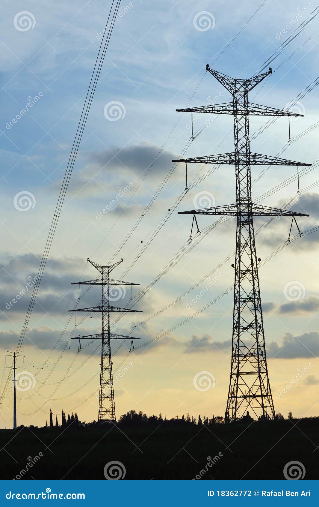 Electric Power Lines stock photo. Image of generate, electric - 18362772