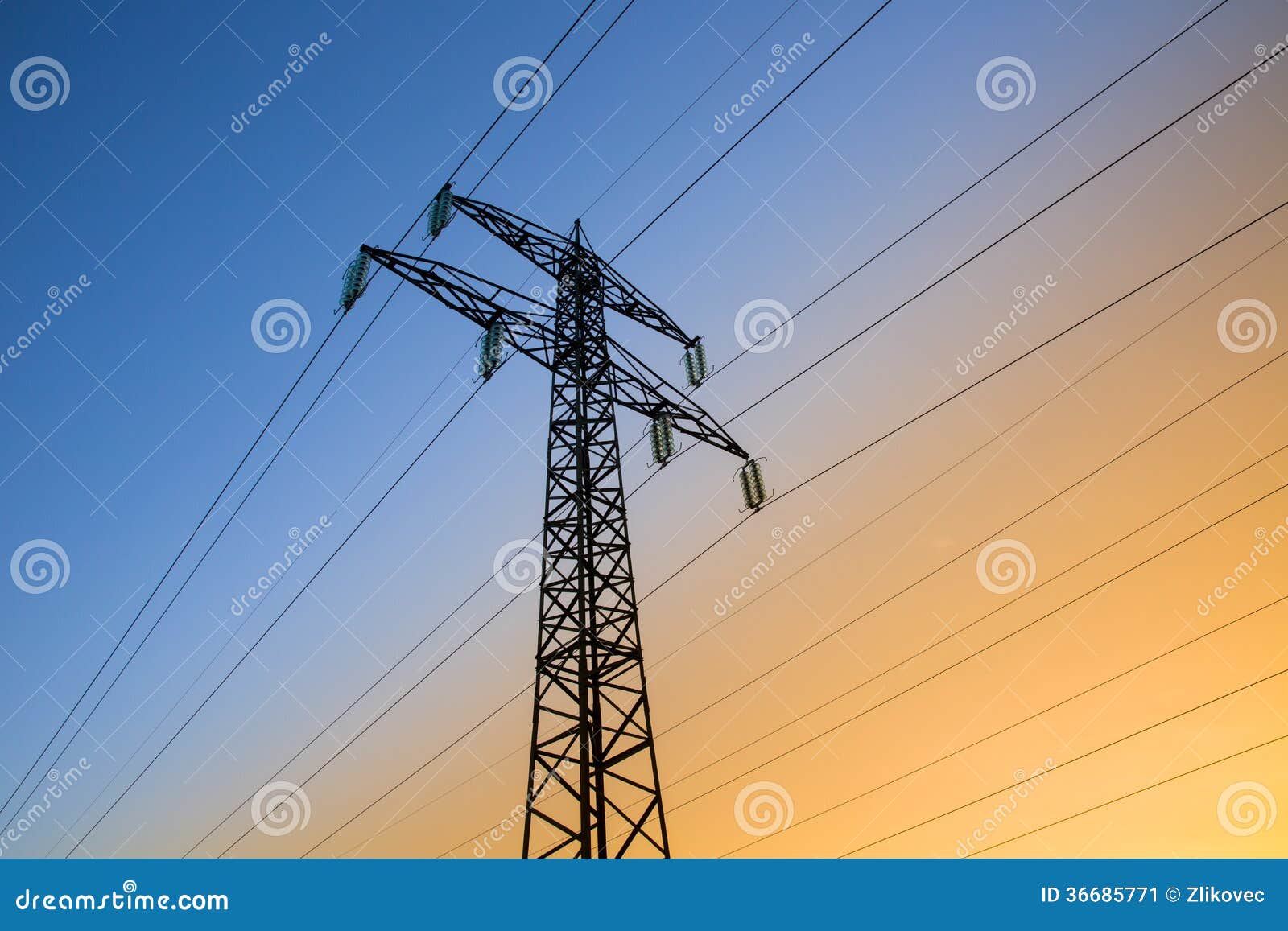 Electric power lines stock image. Image of electricity - 36685771