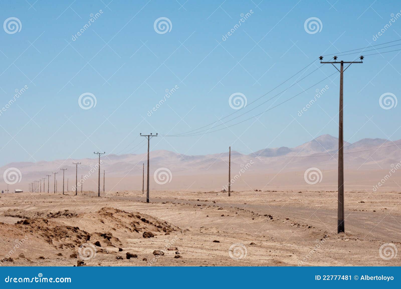 Electric Power Lines, Chile Stock Image - Image of business, metal ...