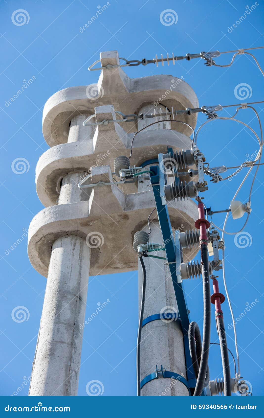 Electric Power Lines Connector Condensator Stock Photo - Image of ...